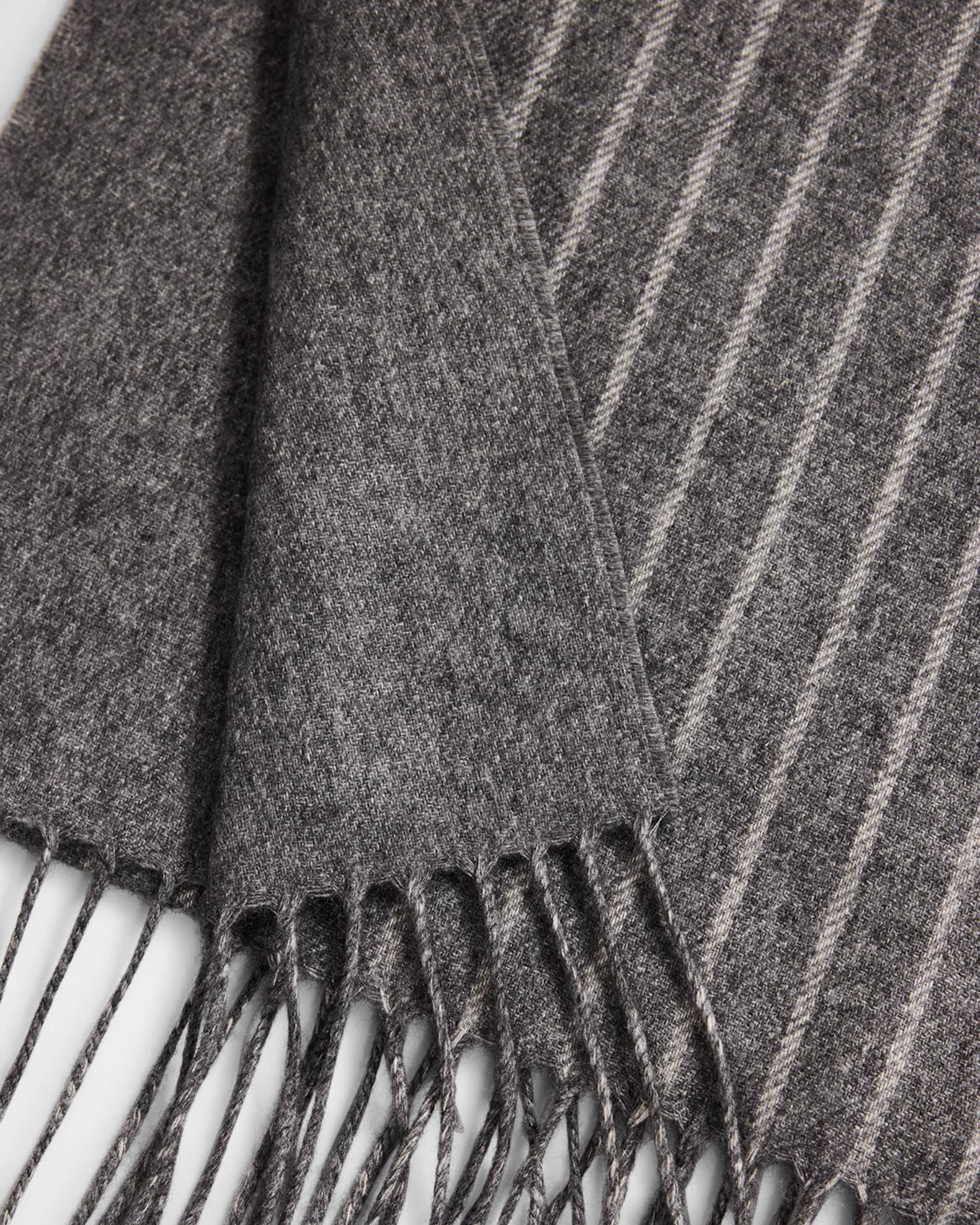 PIACENZA 1733 Men's Lizard Cashmere and Silk Solid To Pinstripe Scarf ...