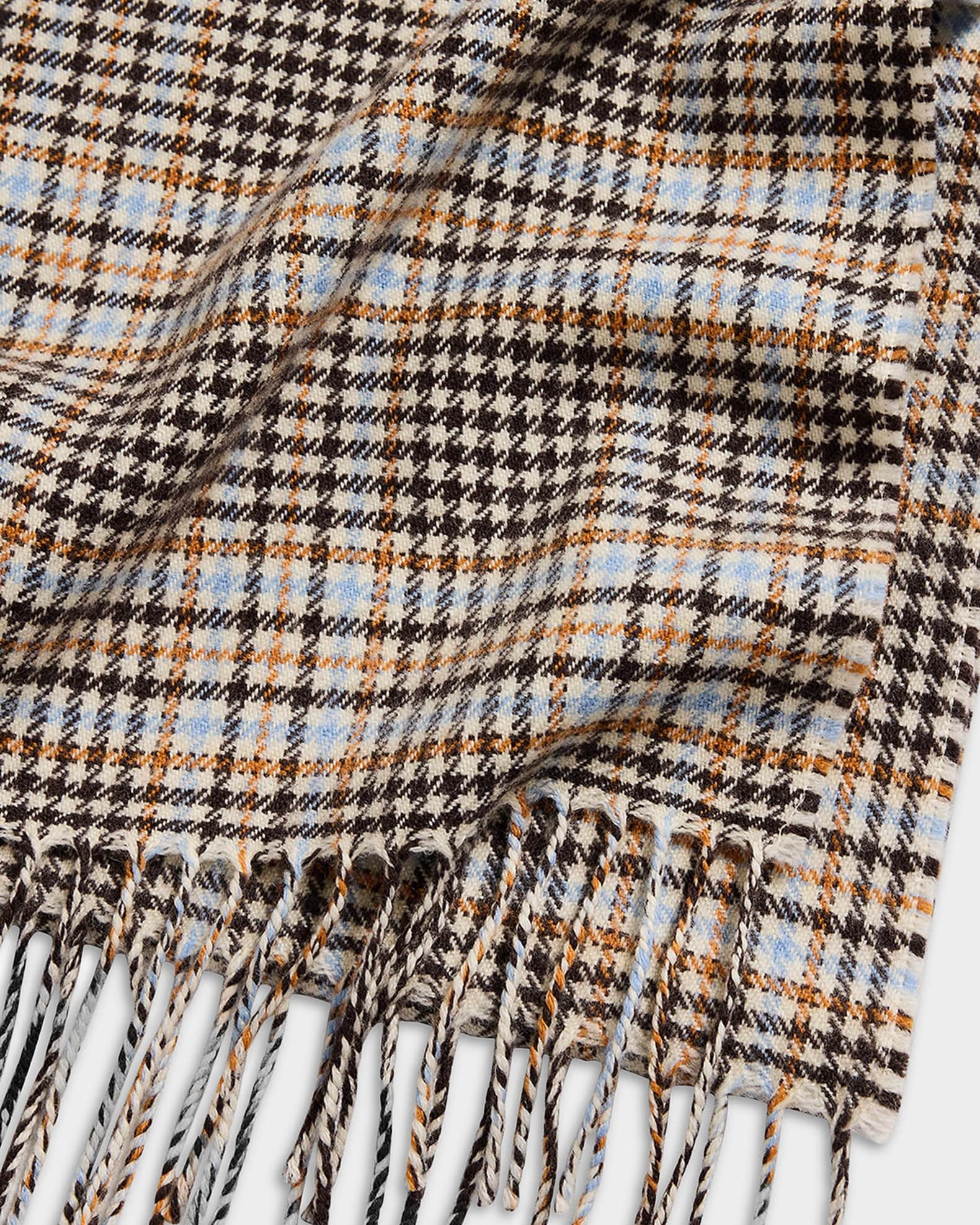 PIACENZA 1733 Men's Castle Houndstooth Plaid Wool Scarf | Neiman Marcus