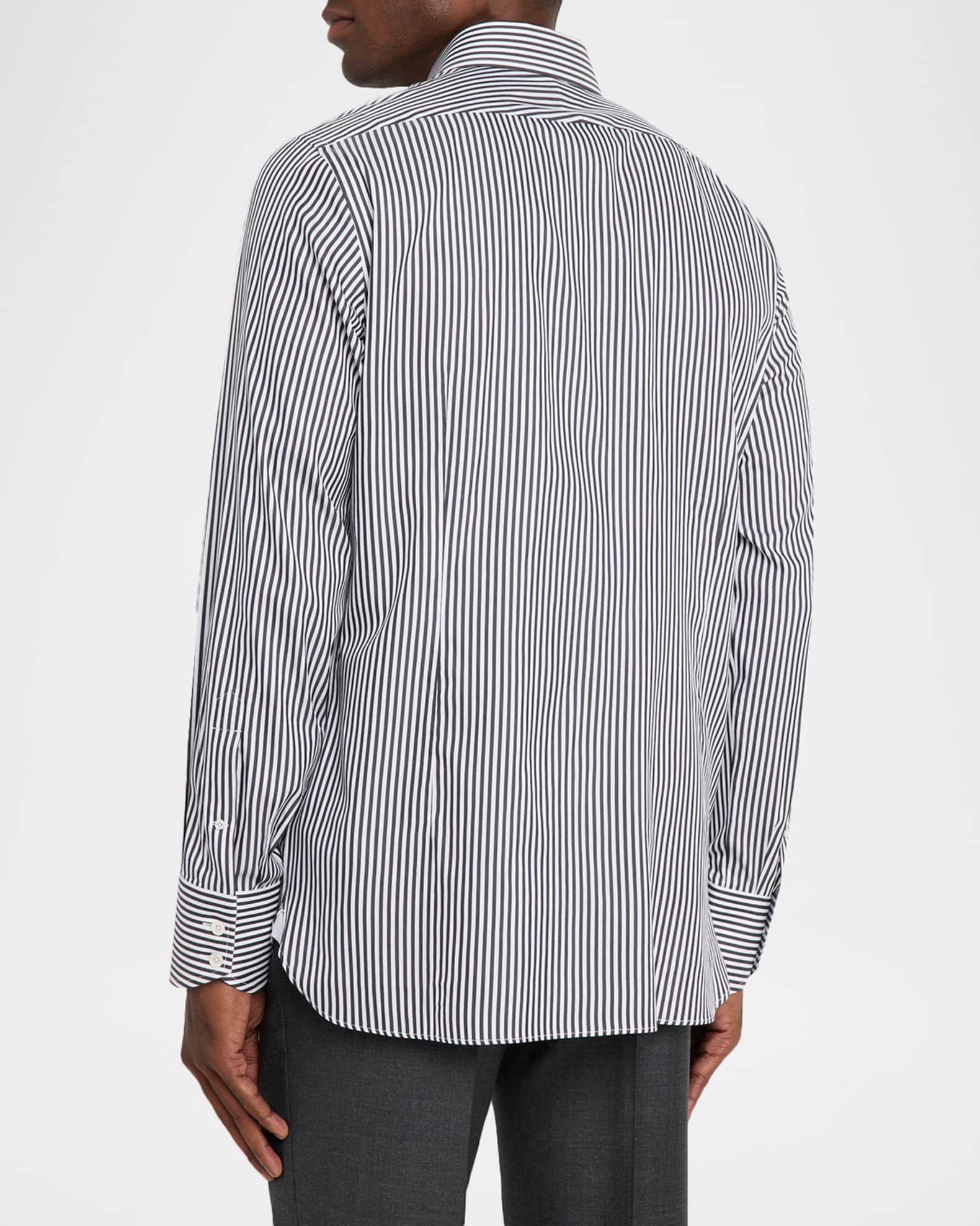 TOM FORD Men's Silk and Cotton Ladder Stripe Slim-Fit Dress Shirt ...