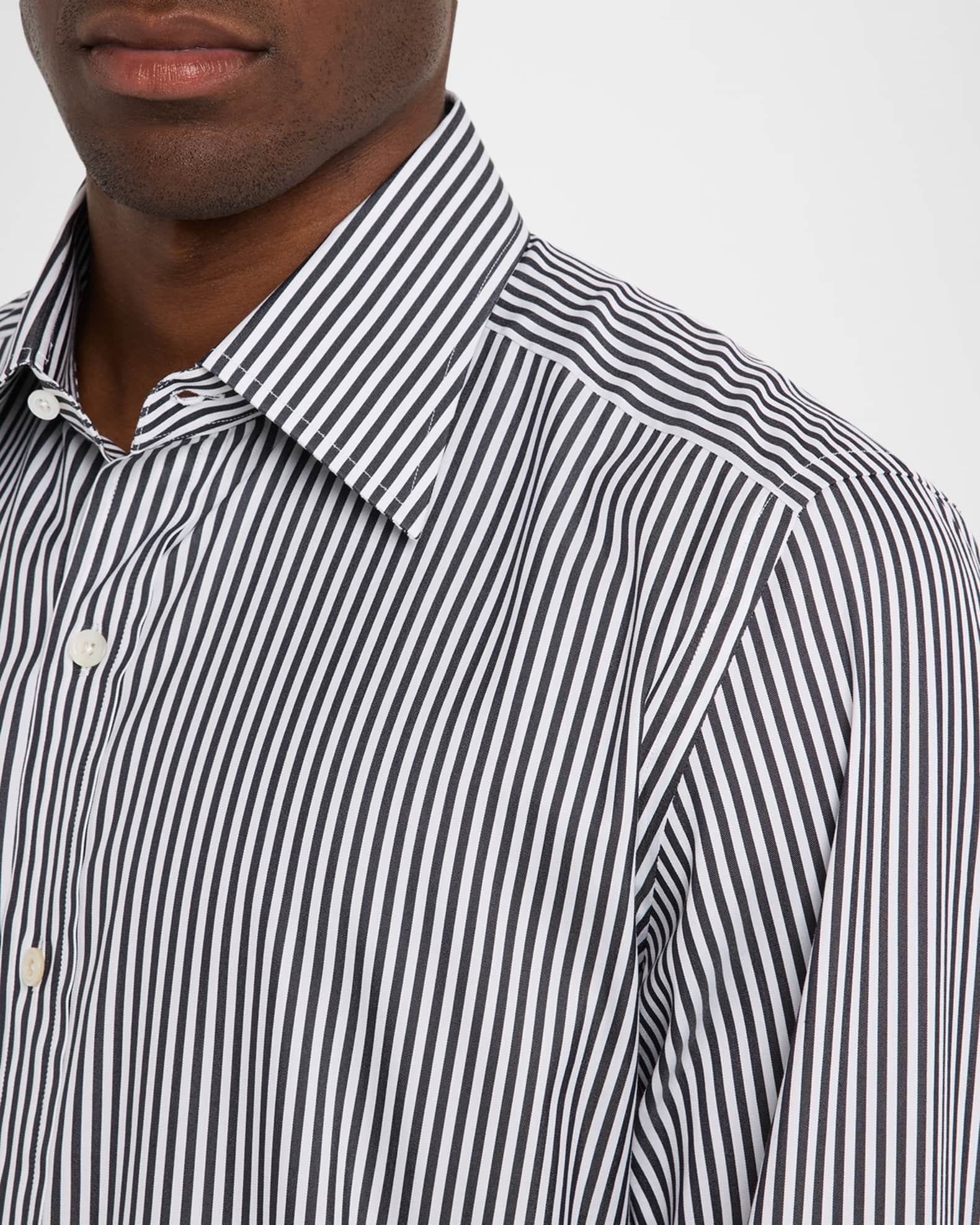 TOM FORD Men's Silk and Cotton Ladder Stripe Slim-Fit Dress Shirt ...