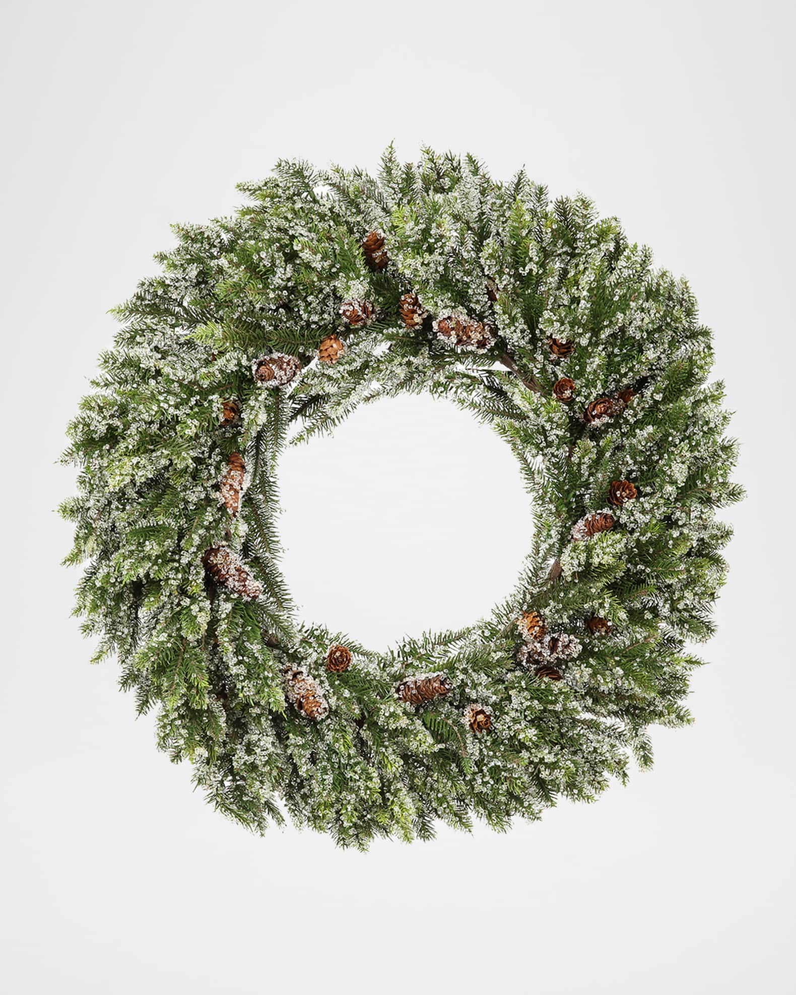 Winward Home Iced Angel Pine 24" Wreath | Neiman Marcus