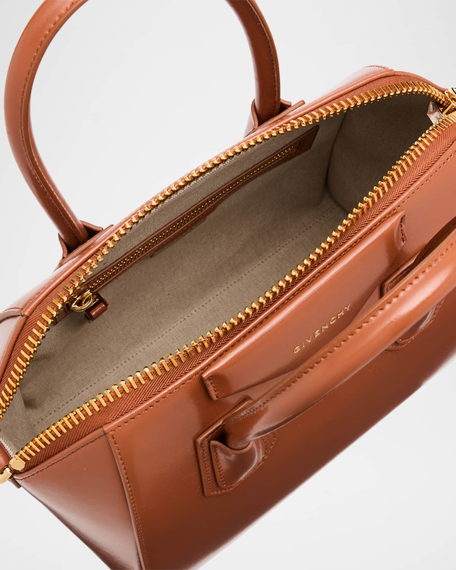 Givenchy Antigona Small Top-Handle Bag in Box Leather | Neiman Marcus