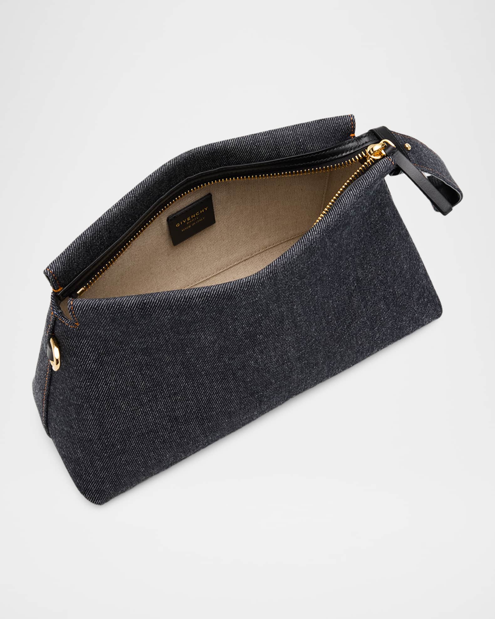 Givenchy Day Cotton Denim Pouch Bag | Neiman Marcus