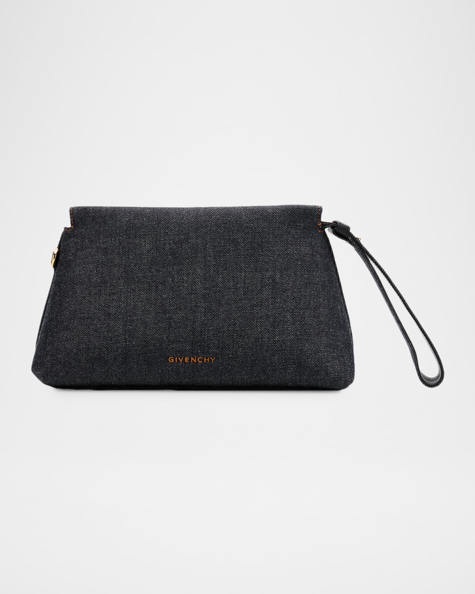 Givenchy Day Cotton Denim Pouch Bag | Neiman Marcus