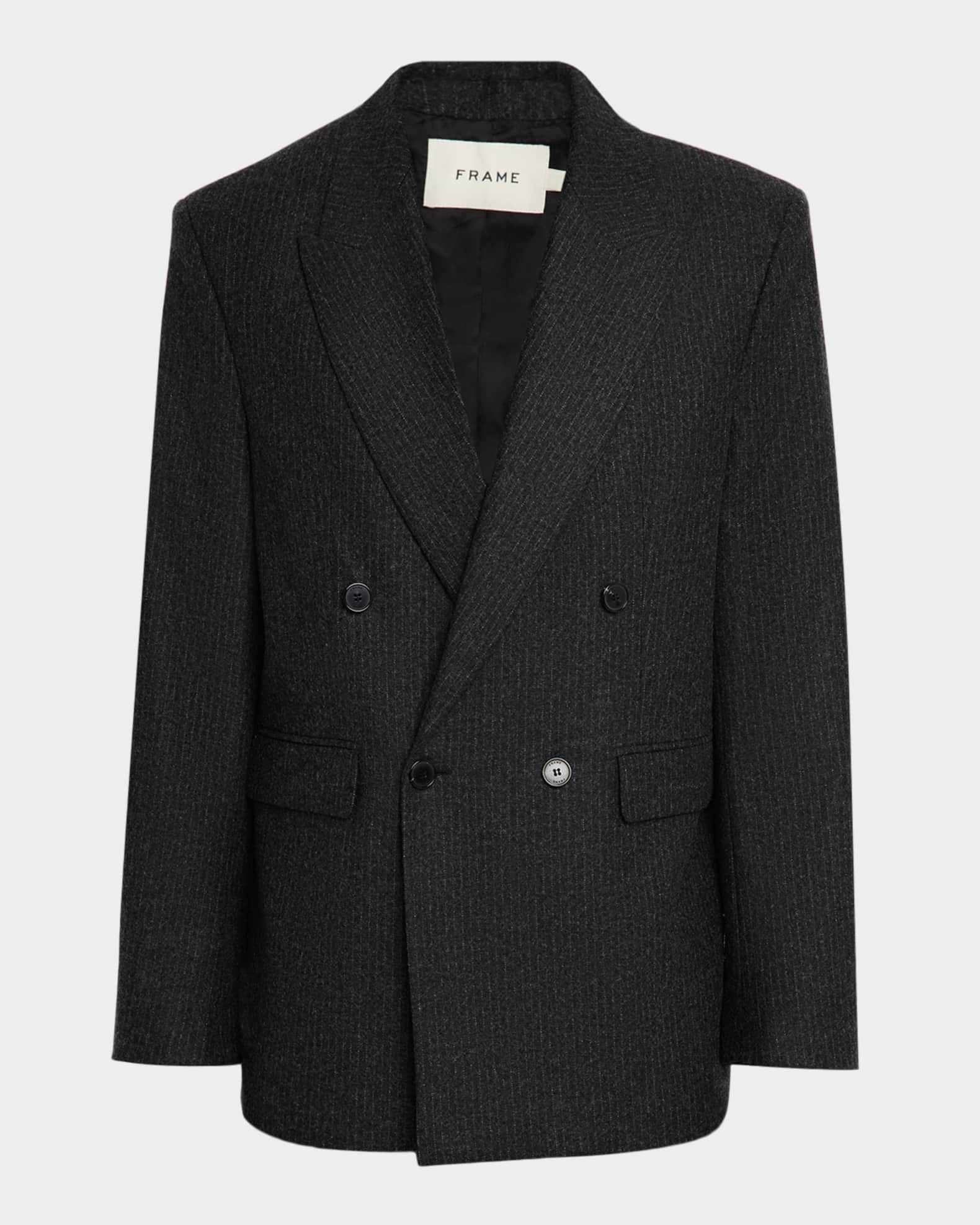 FRAME Men's Pinstripe Wool Blazer | Neiman Marcus