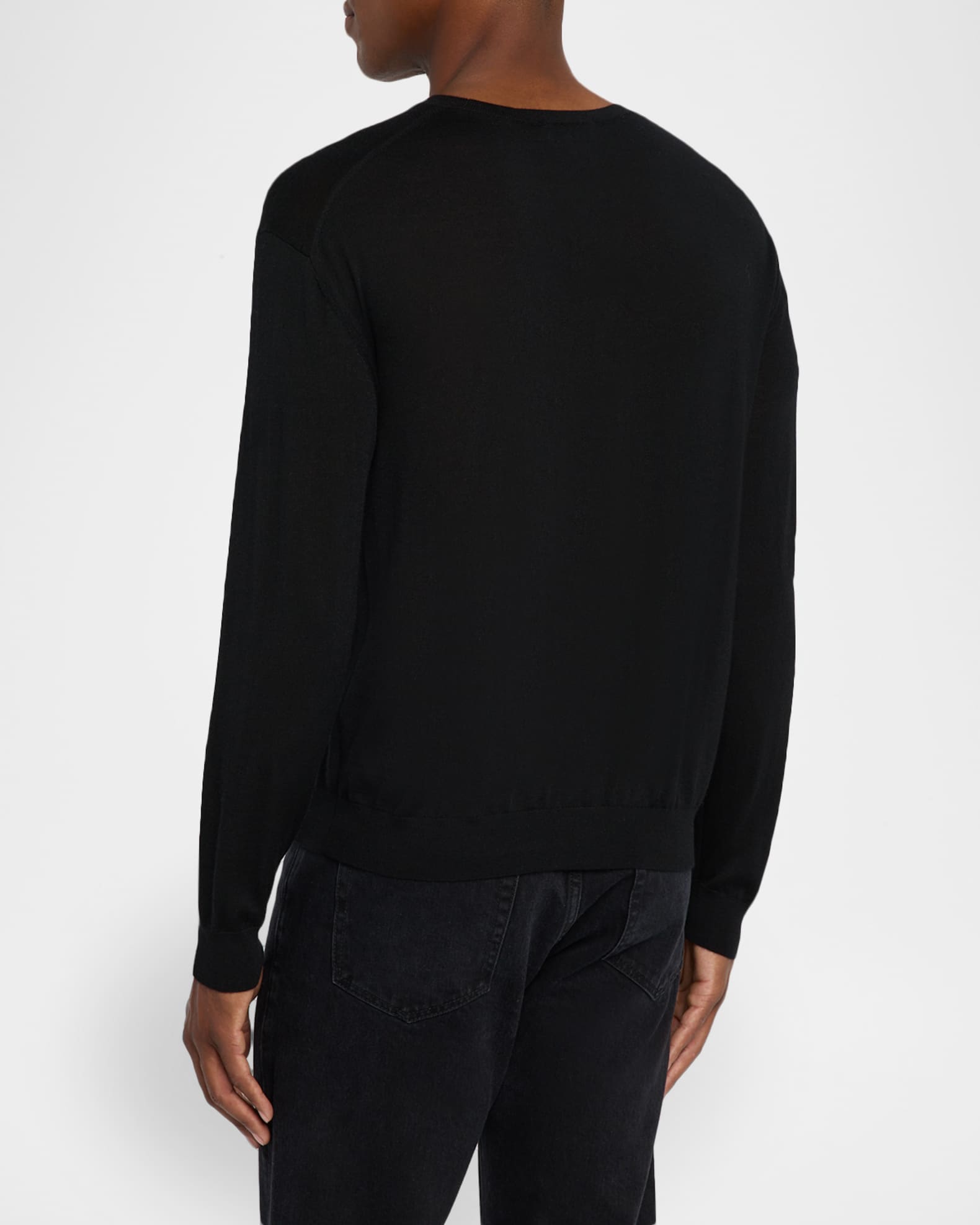 FRAME Men's Superfine Wool and Cashmere Crewneck Sweater | Neiman Marcus