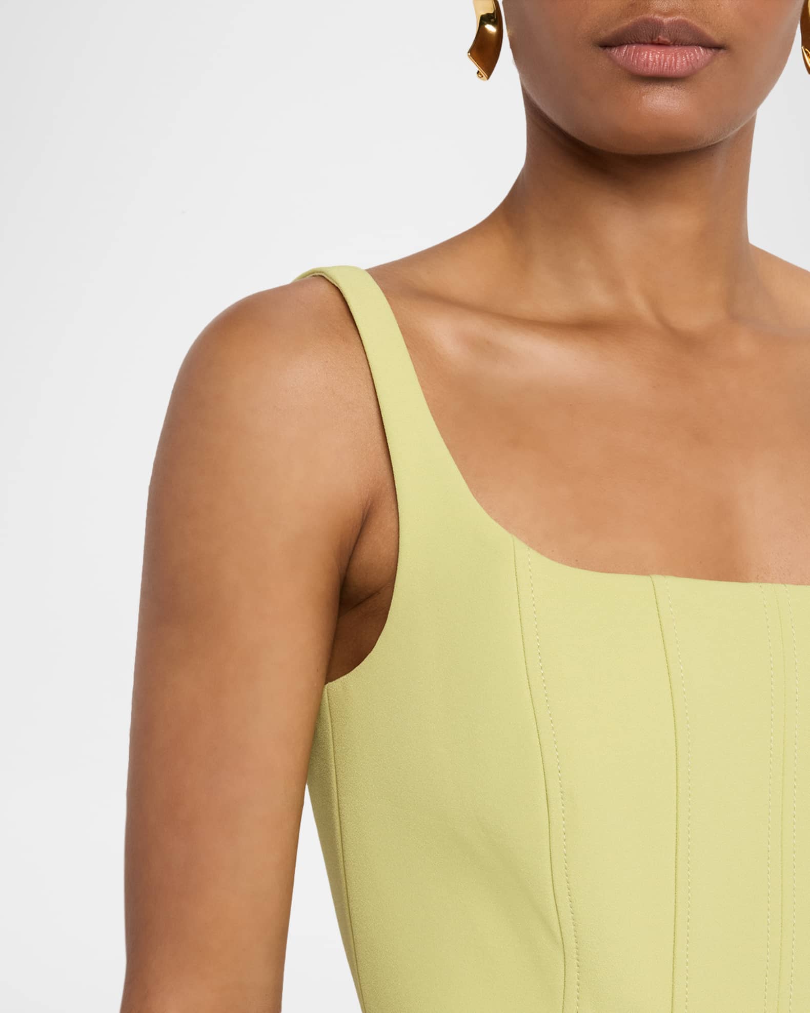 Toccin Rhea Cropped Corset Tank | Neiman Marcus