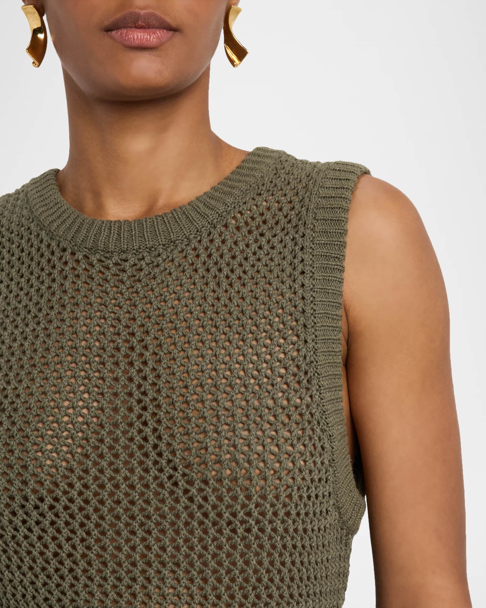 Toccin Estelle Crochet Racerback Tank Top | Neiman Marcus