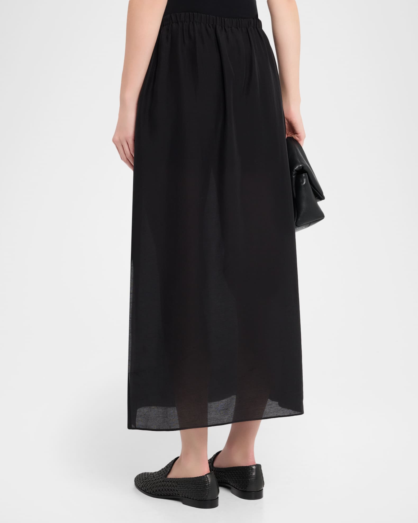 Akyn Studio Raya Sheer Midi Skirt | Neiman Marcus