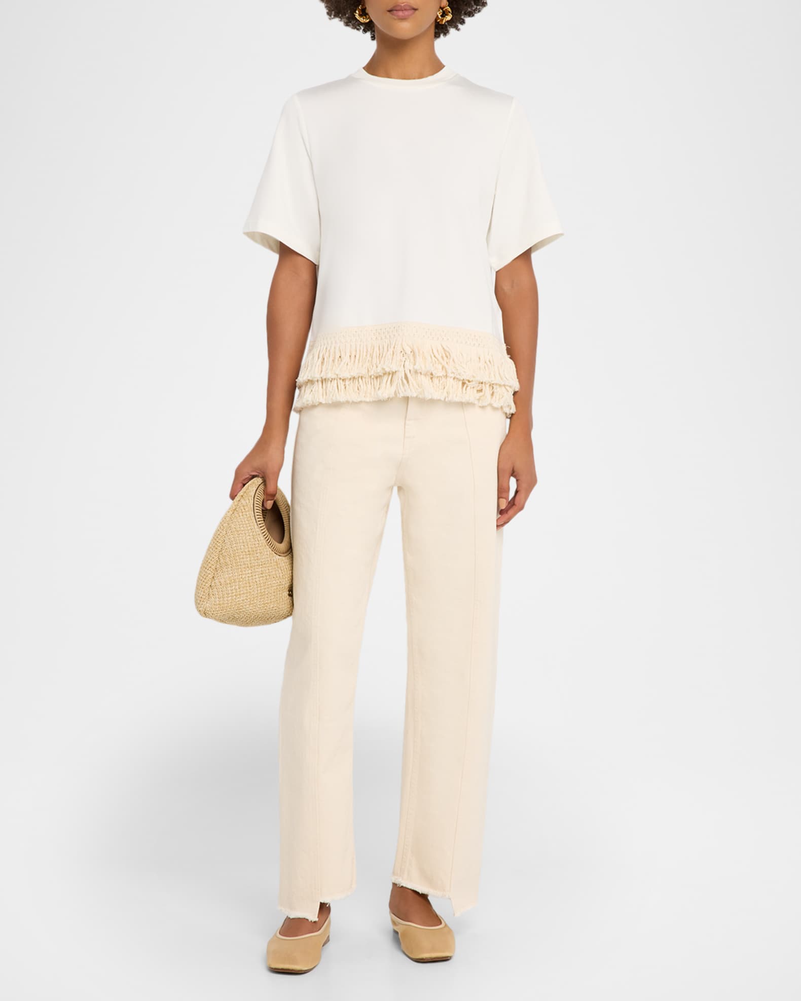 Akyn Studio Xena Italian Fleece T-Shirt | Neiman Marcus