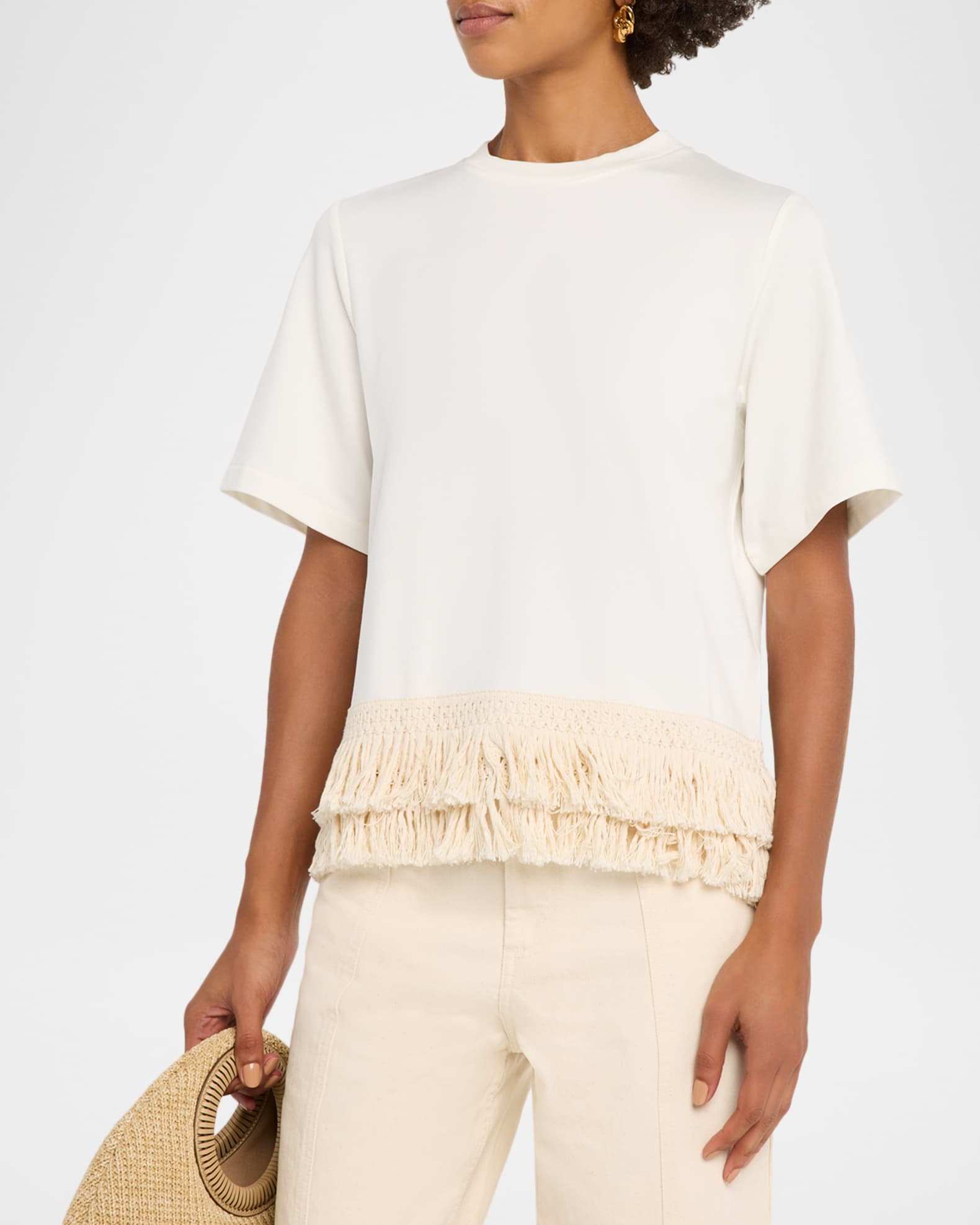 Akyn Studio Xena Italian Fleece T-Shirt | Neiman Marcus