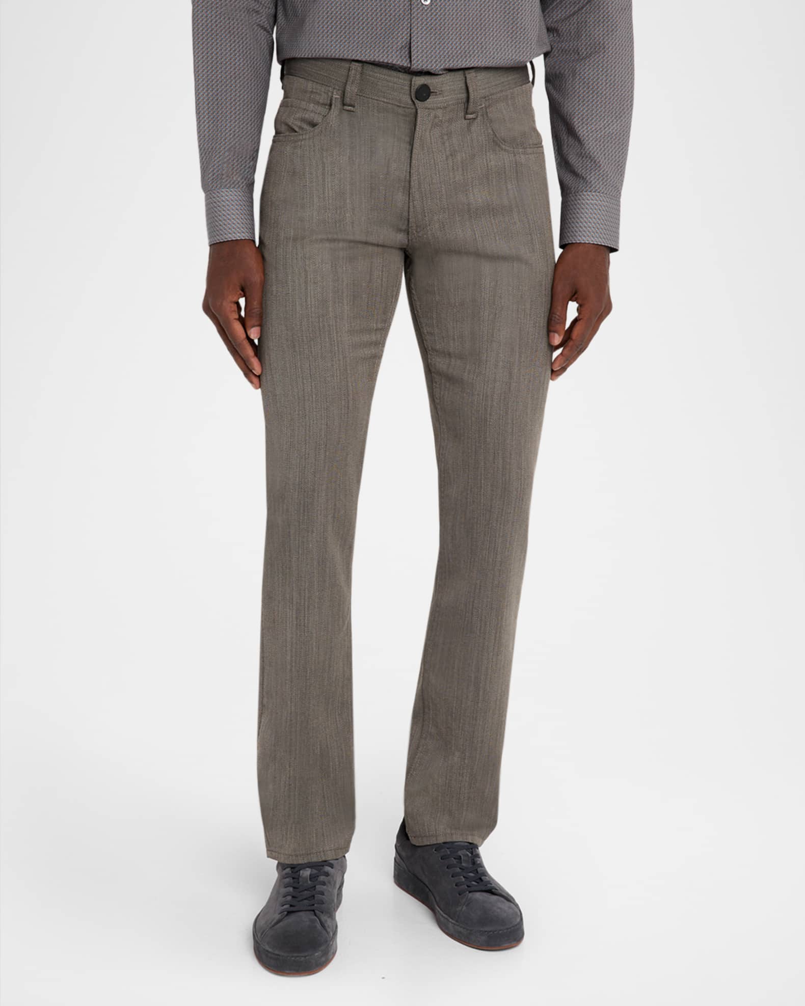 Emporio Armani Men's Wool Melange Five-Pocket Pants | Neiman Marcus
