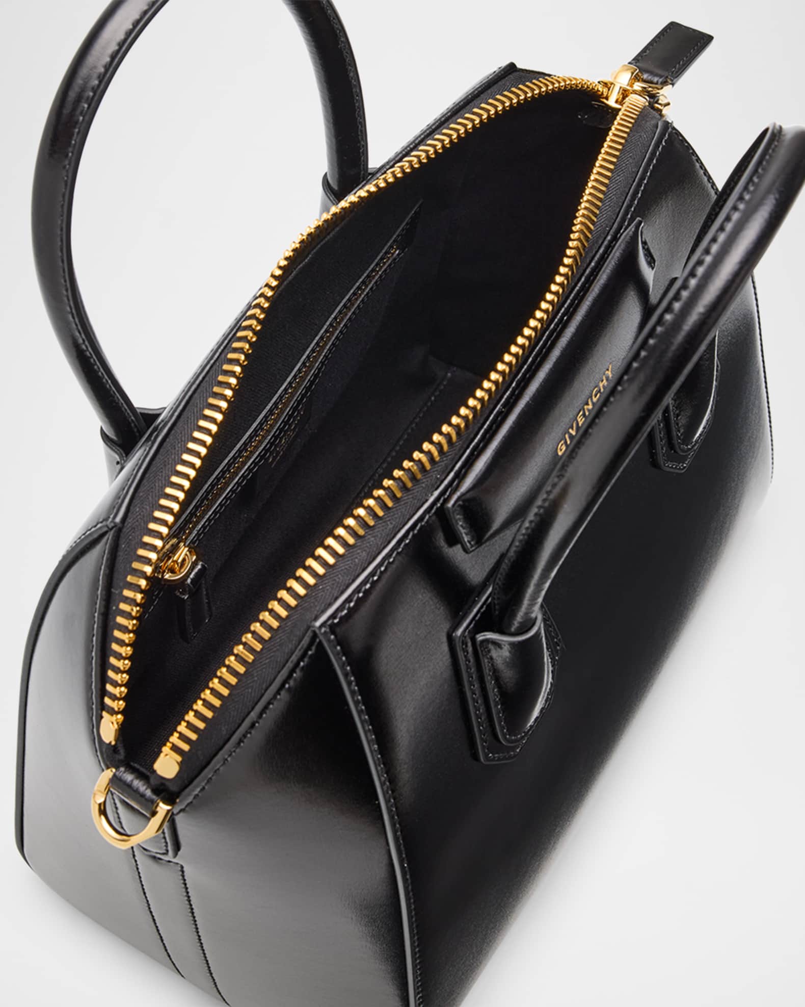 Givenchy Antigona Small Top-Handle Bag in Box Leather | Neiman Marcus