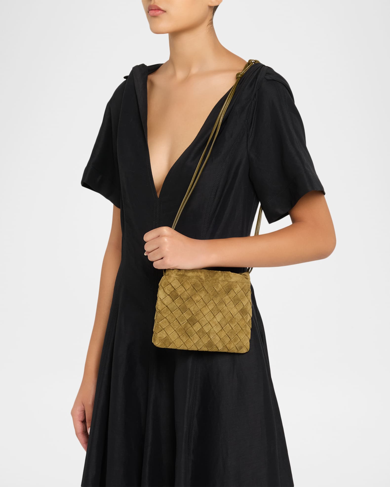 Bottega Veneta Small Suede Pouch Bag | Neiman Marcus