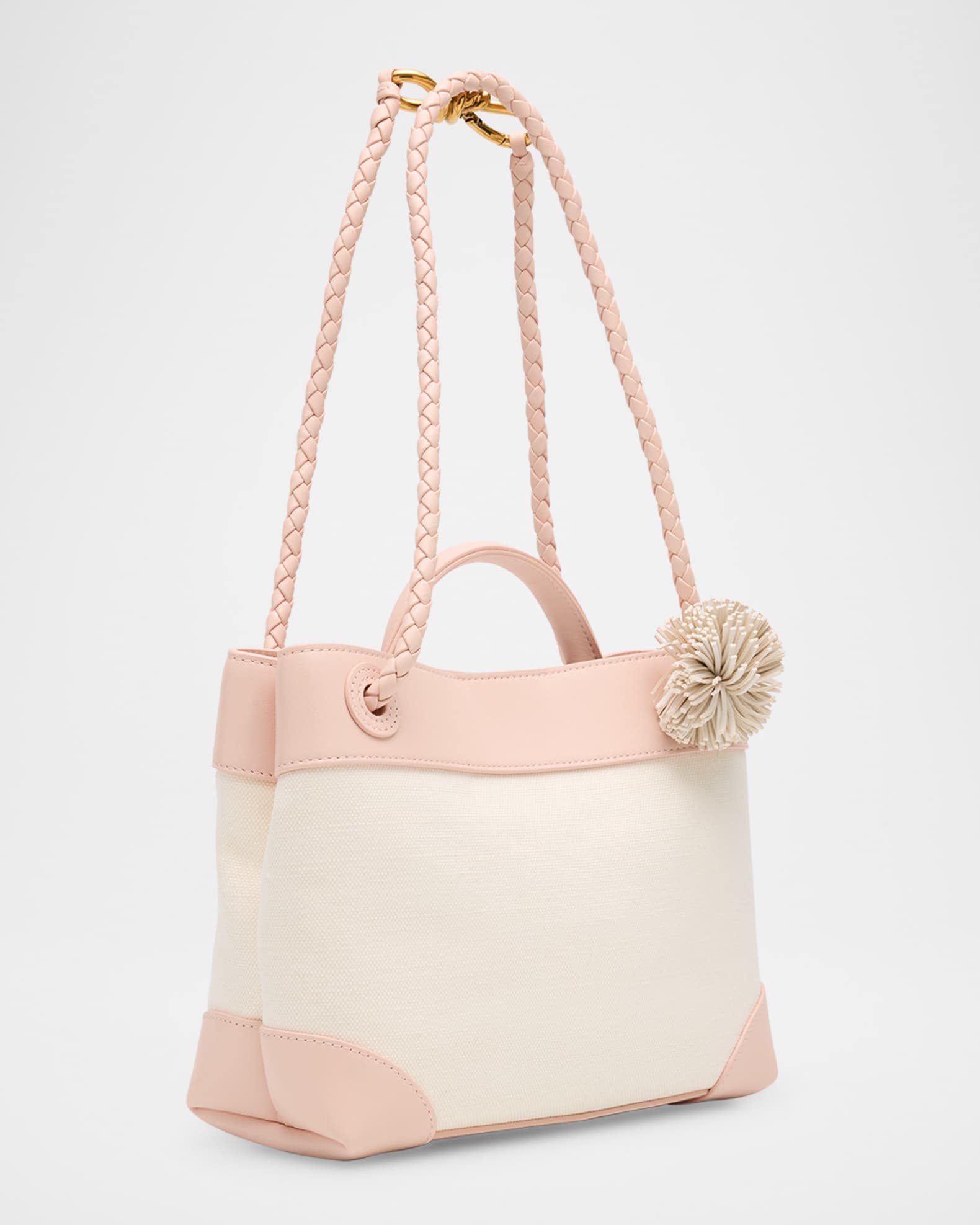 Bottega Veneta Andiamo Canvas and Nappa Small Top-Handle Bag | Neiman ...