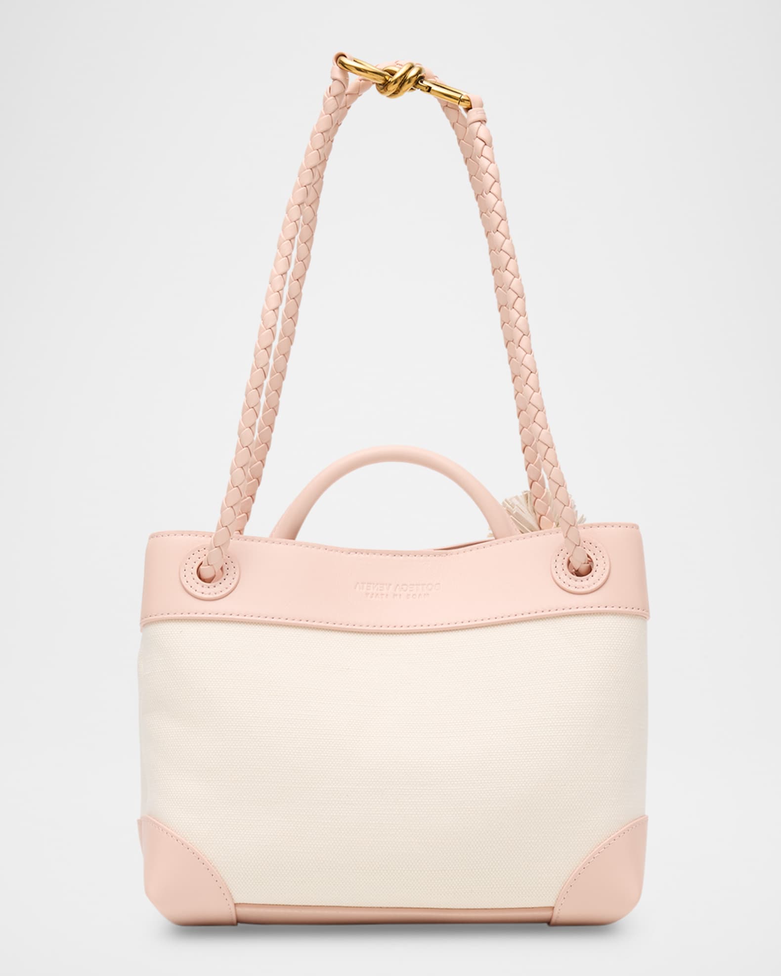 Bottega Veneta Andiamo Canvas and Nappa Small Top-Handle Bag | Neiman ...