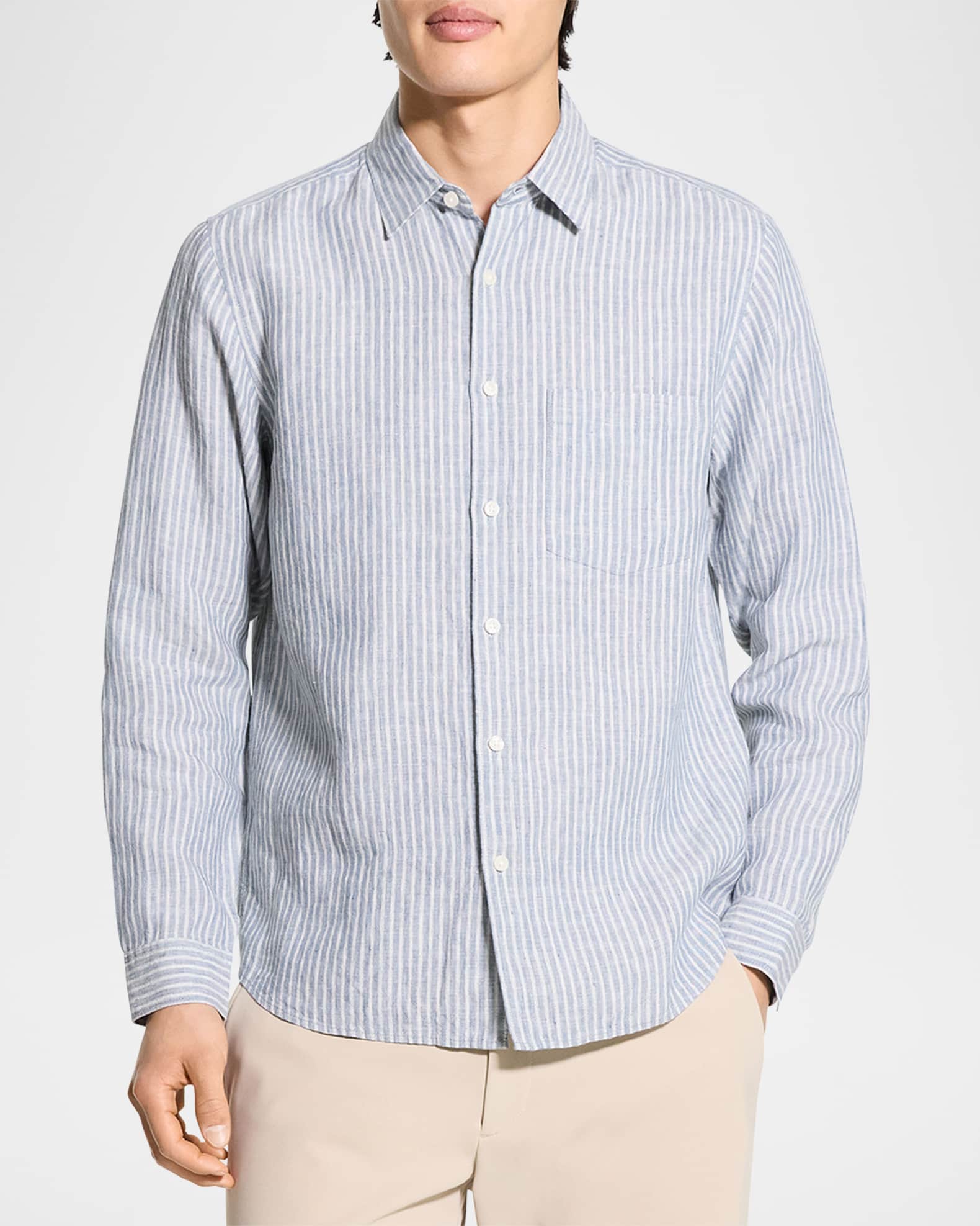 Theory Men's Irving Summer Stripe Pocket Casual Button-Down Shirt ...