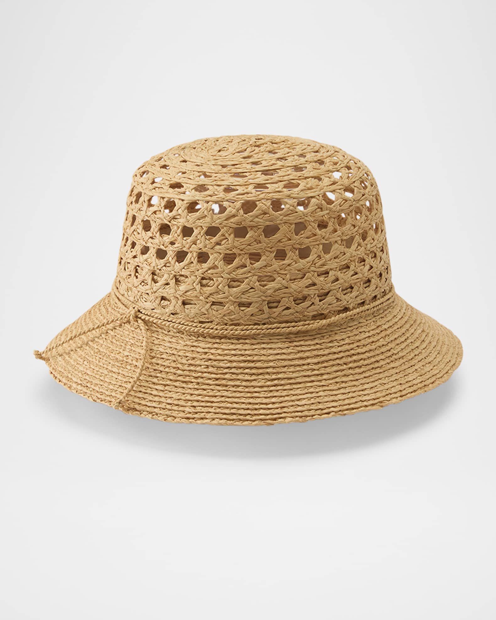 Helen Kaminski Indra Braided Raffia Bucket Hat | Neiman Marcus