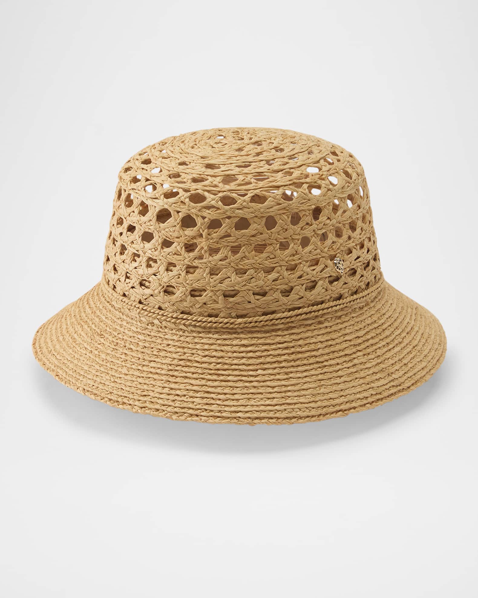 Helen Kaminski Indra Braided Raffia Bucket Hat | Neiman Marcus