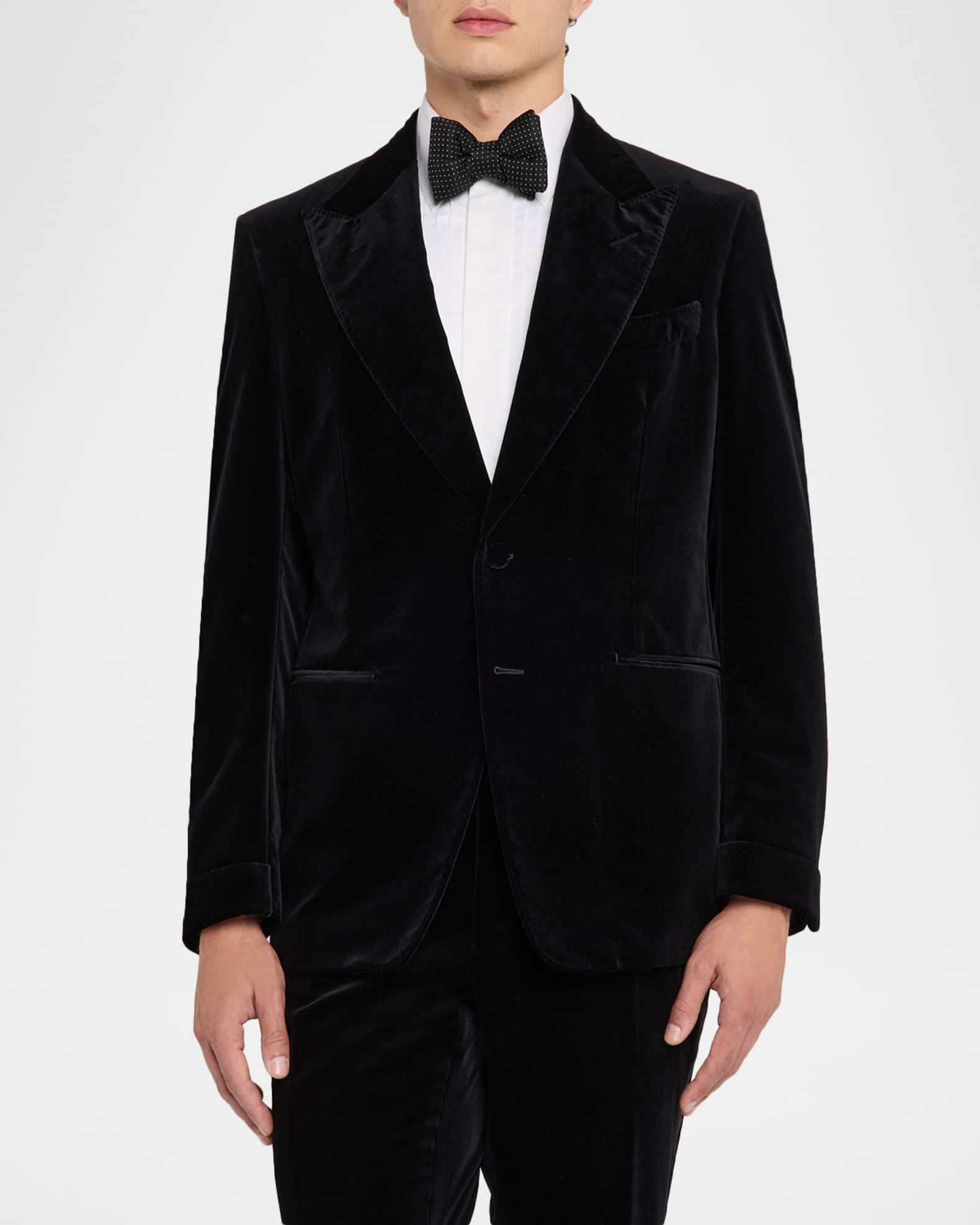 TOM FORD Men's Shelton Velvet Peak Lapel Dinner Jacket | Neiman Marcus