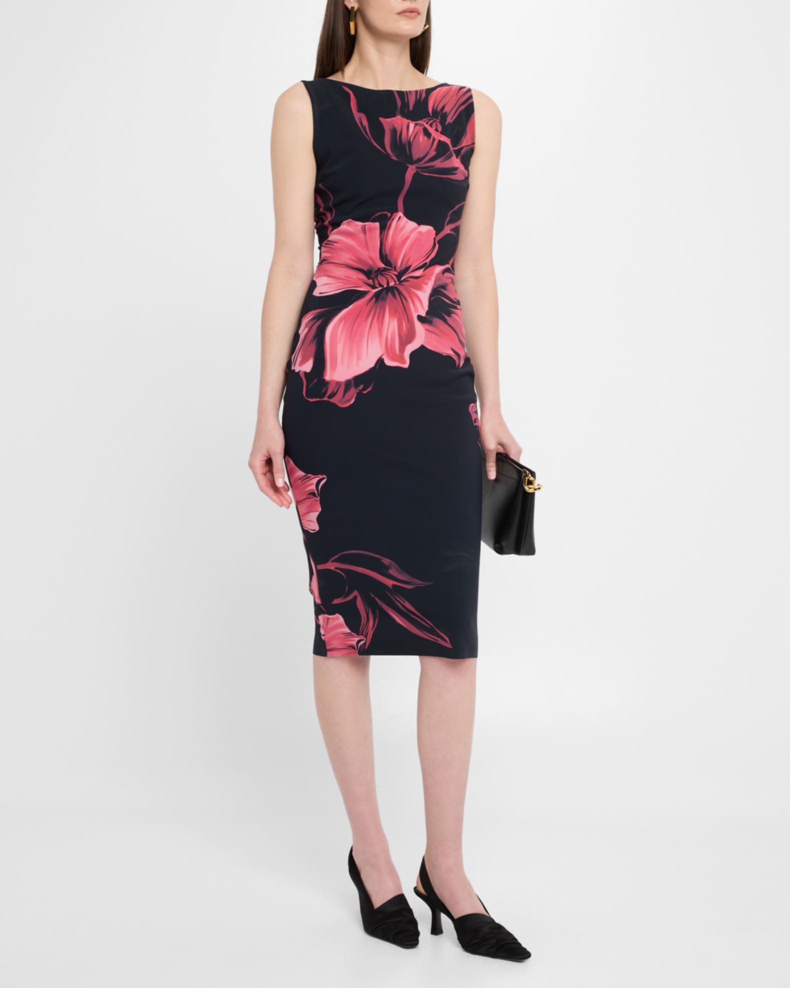 Chiara Boni La Petite Robe Floral-Print Bodycon Dress | Neiman Marcus