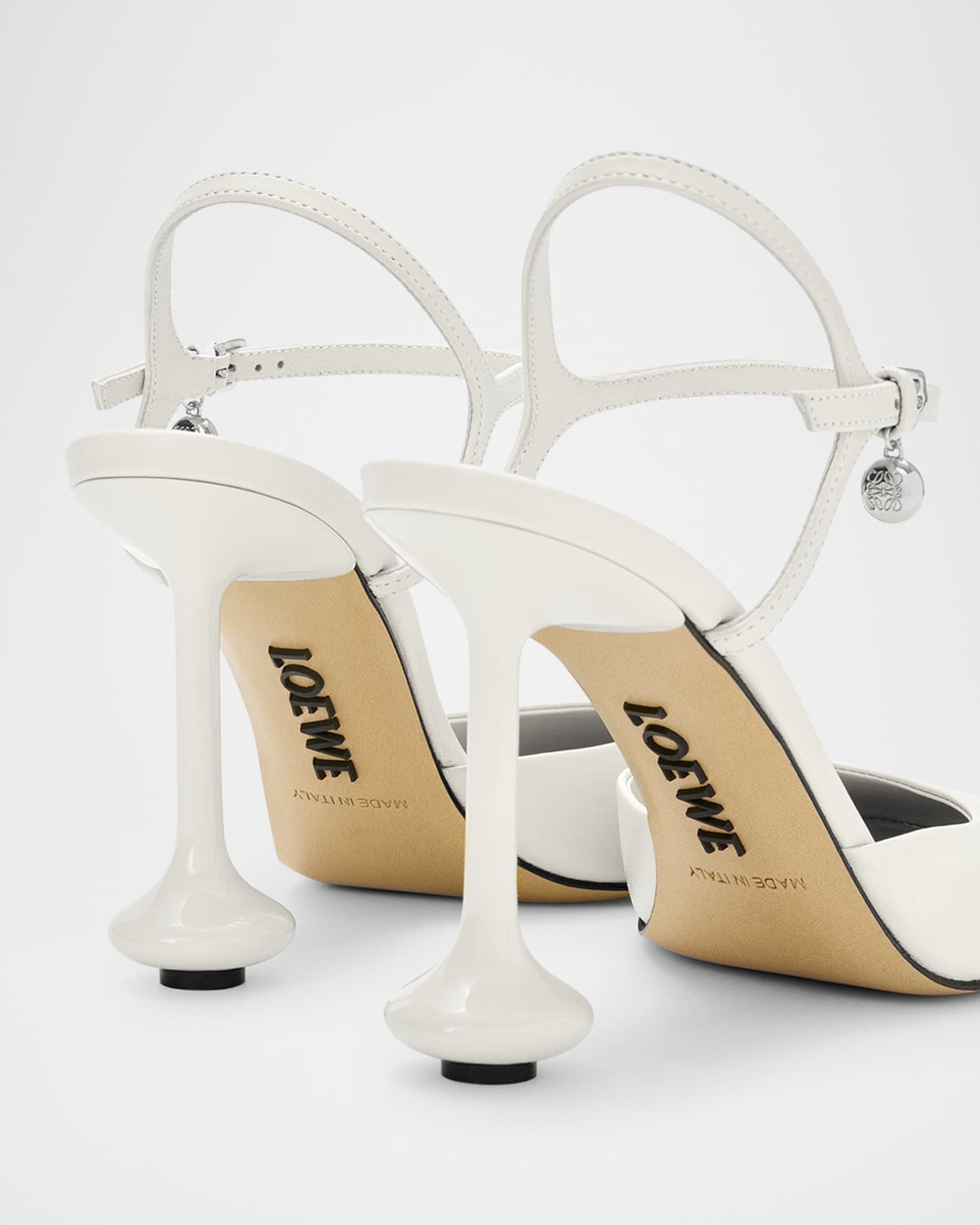 Loewe Toy Leather Ankle-Strap Pumps | Neiman Marcus