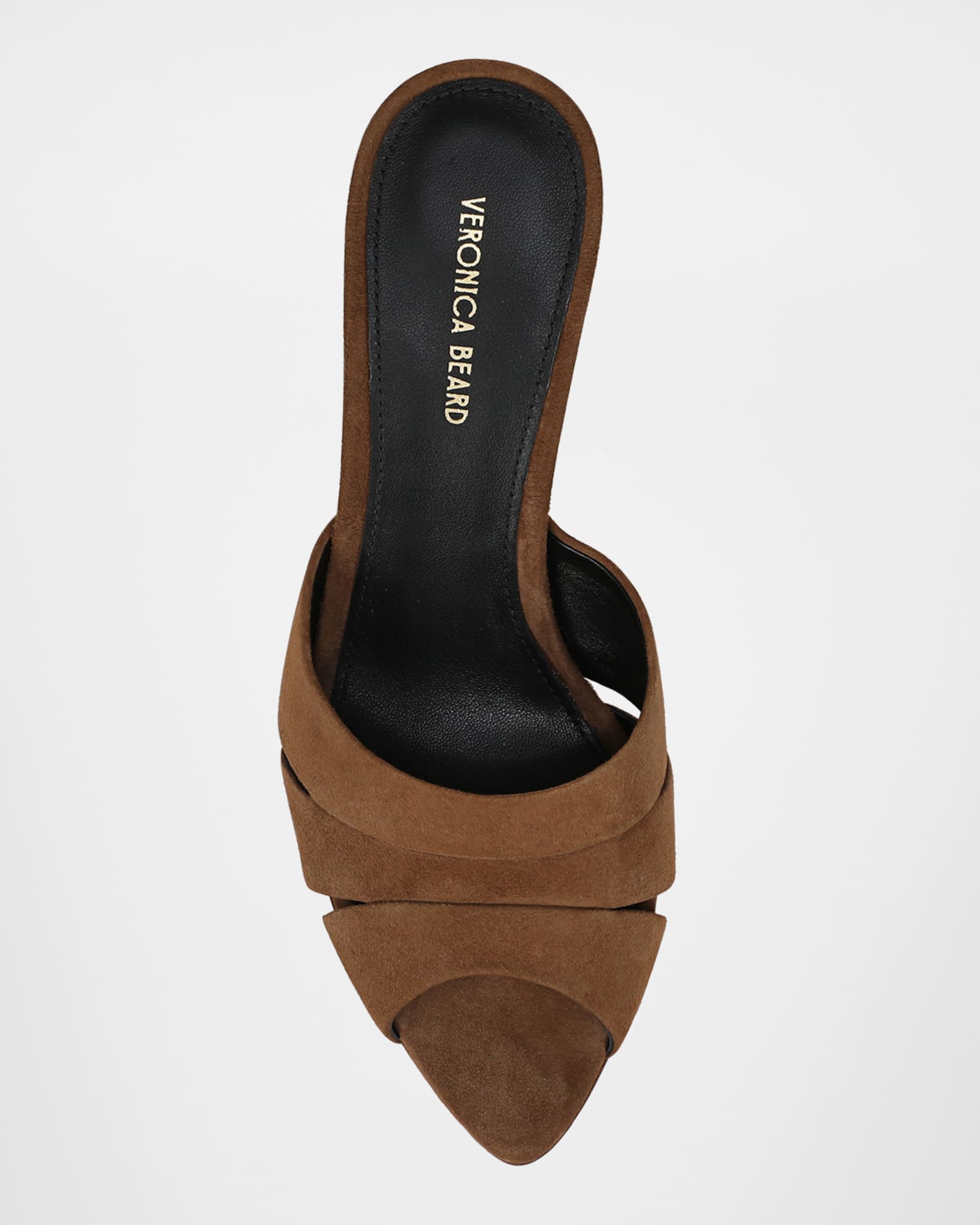 Veronica Beard Cassiel Suede Peep-Toe Slide Sandals | Neiman Marcus