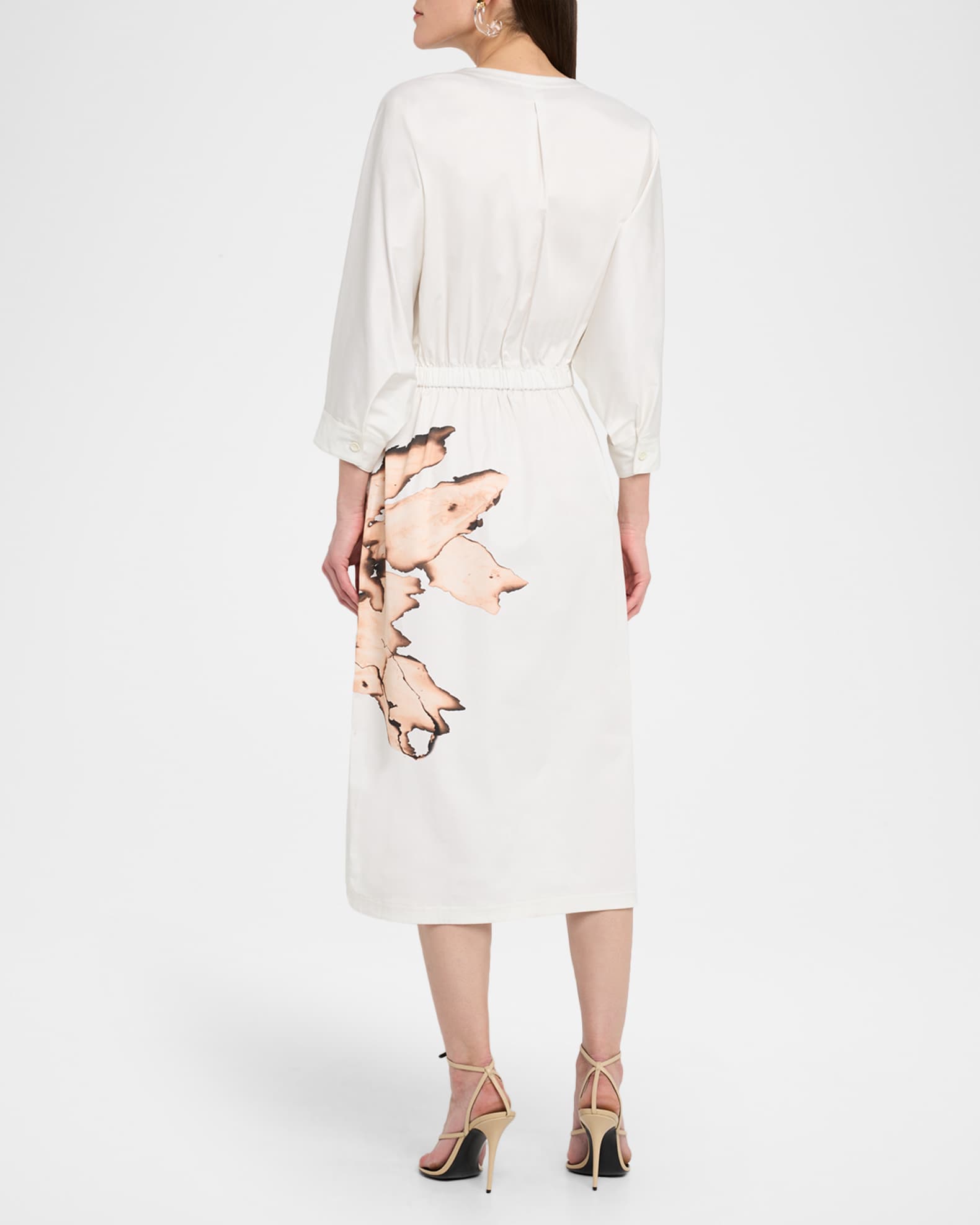 Jason Wu Collection Abstrcat-Print Dolman-Sleeve Dress | Neiman Marcus