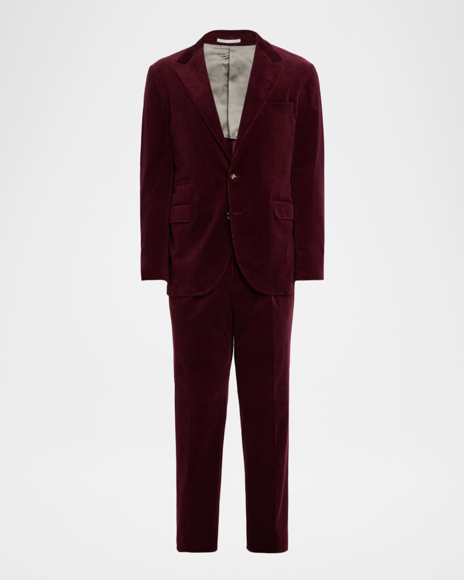 Brunello Cucinelli Men's Fine Wale Corduroy Two-Piece Suit | Neiman Marcus