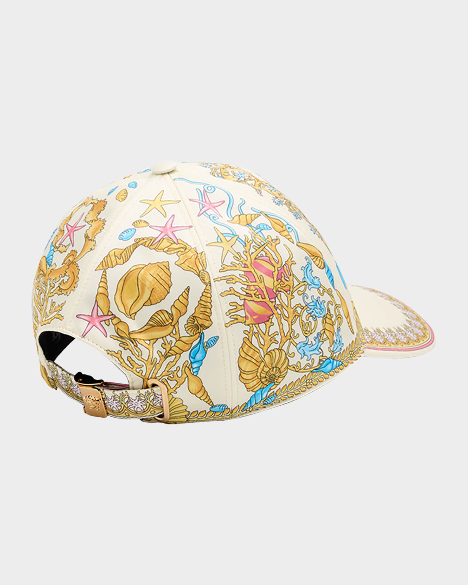 Versace Underwater Baroque Print Twill Baseball Cap | Neiman Marcus