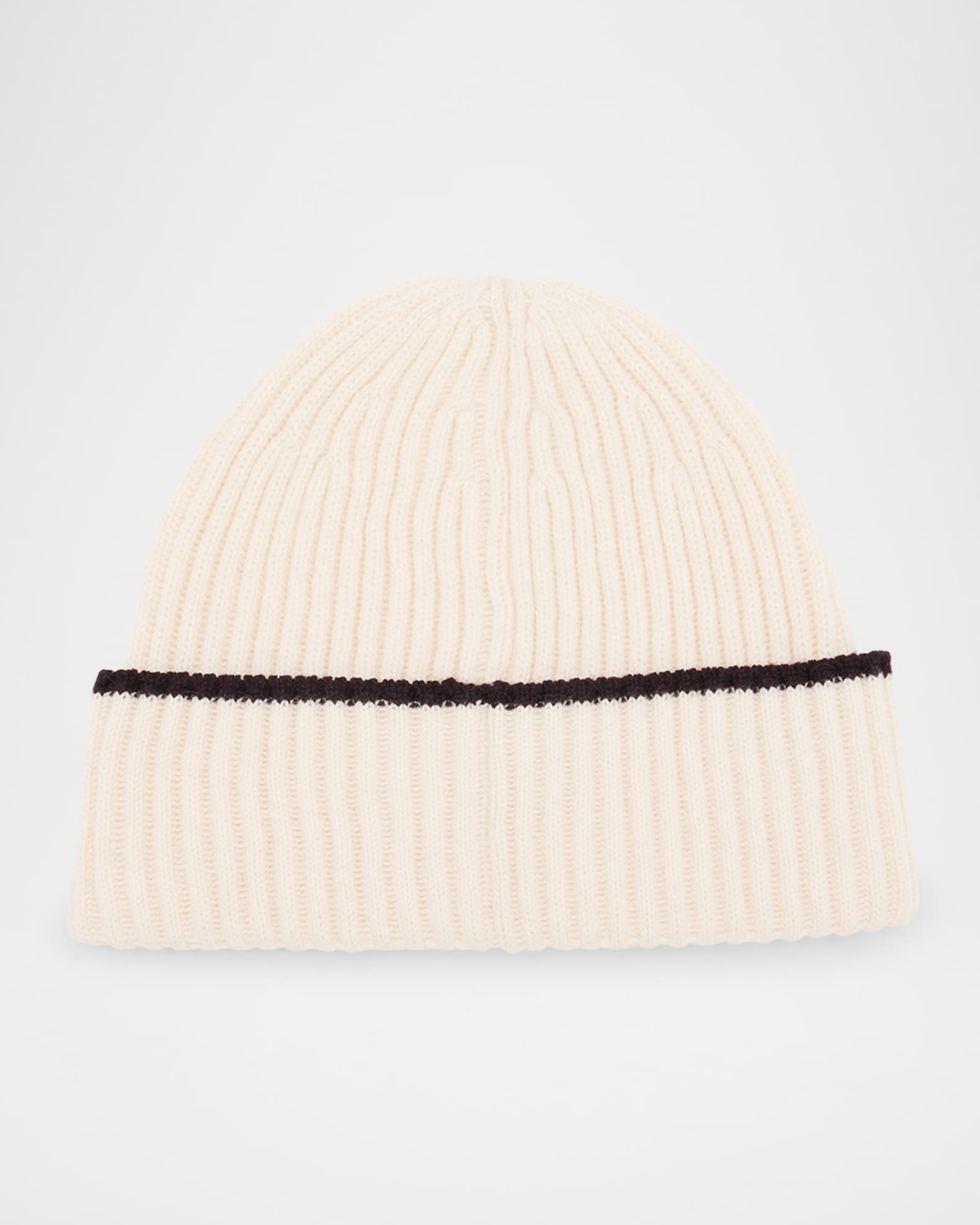 Brunello Cucinelli Men's Tipped Cashmere Rib Beanie Hat | Neiman Marcus