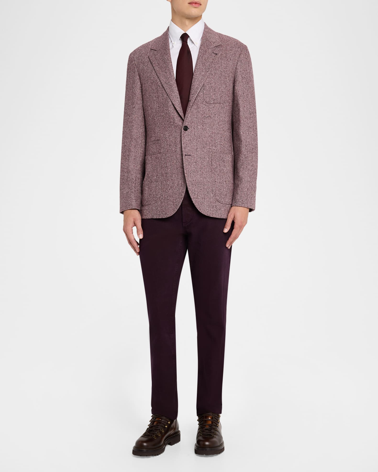 Brunello Cucinelli Men's Wool and Cashmere Chevron Sport Jacket ...