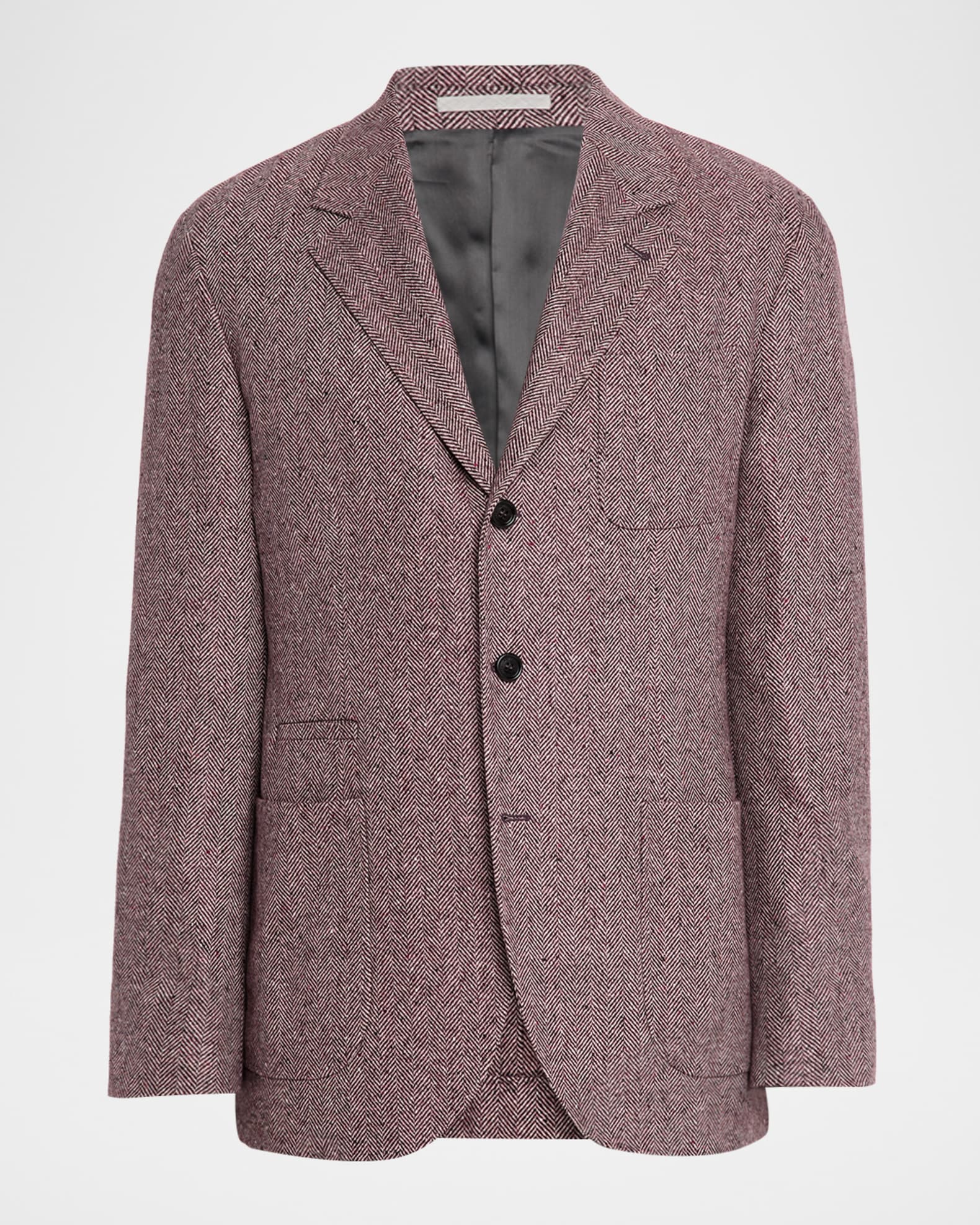 Brunello Cucinelli Men's Wool and Cashmere Chevron Sport Jacket ...