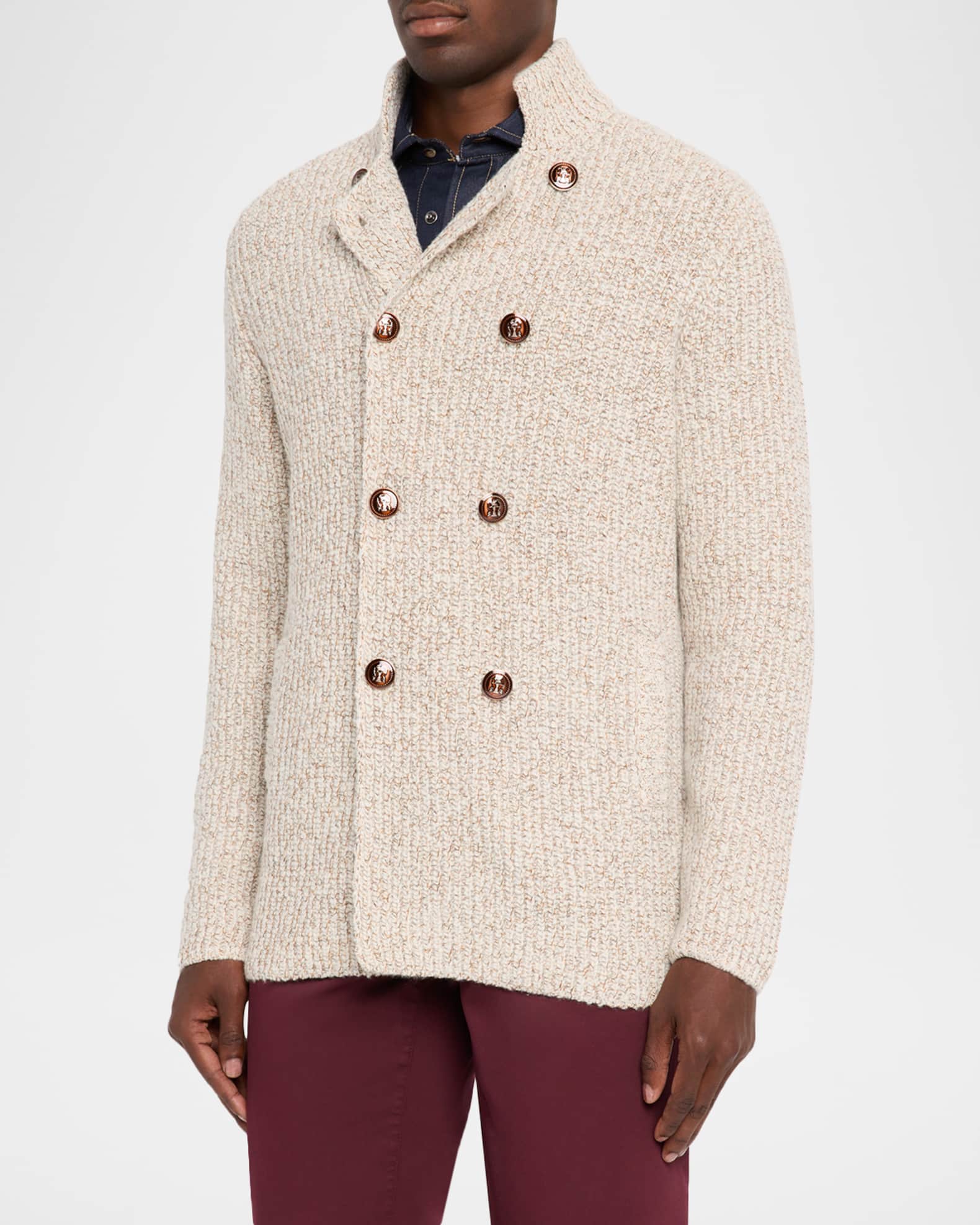 Brunello Cucinelli Men's Wool, Silk, and Cashmere Double-Breasted ...