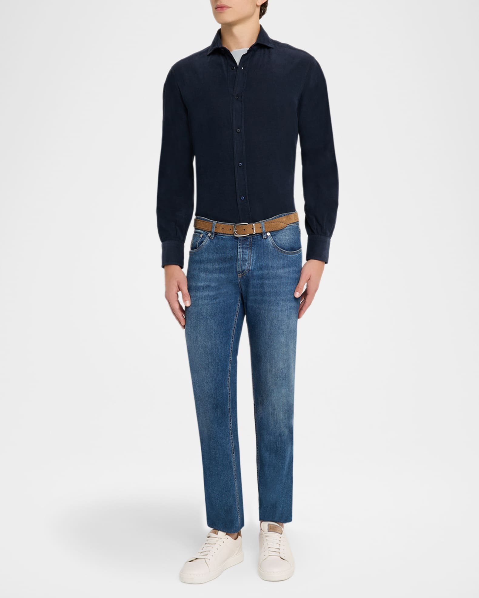 Brunello Cucinelli Men's Modern-Fit Corduroy Button-Down Shirt | Neiman ...