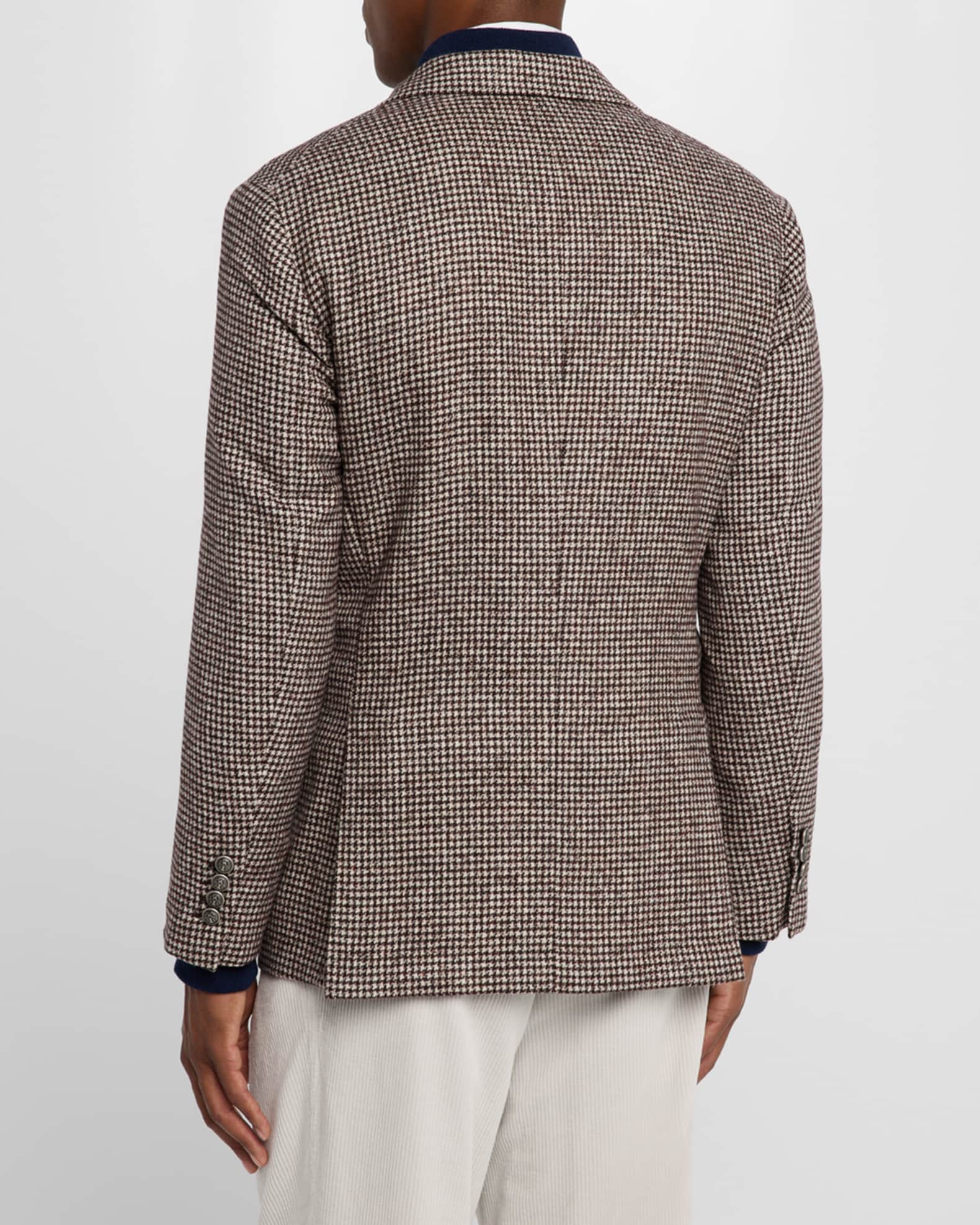 Brunello Cucinelli Men's Enamel-Button Pied De Poule Sport Coat ...