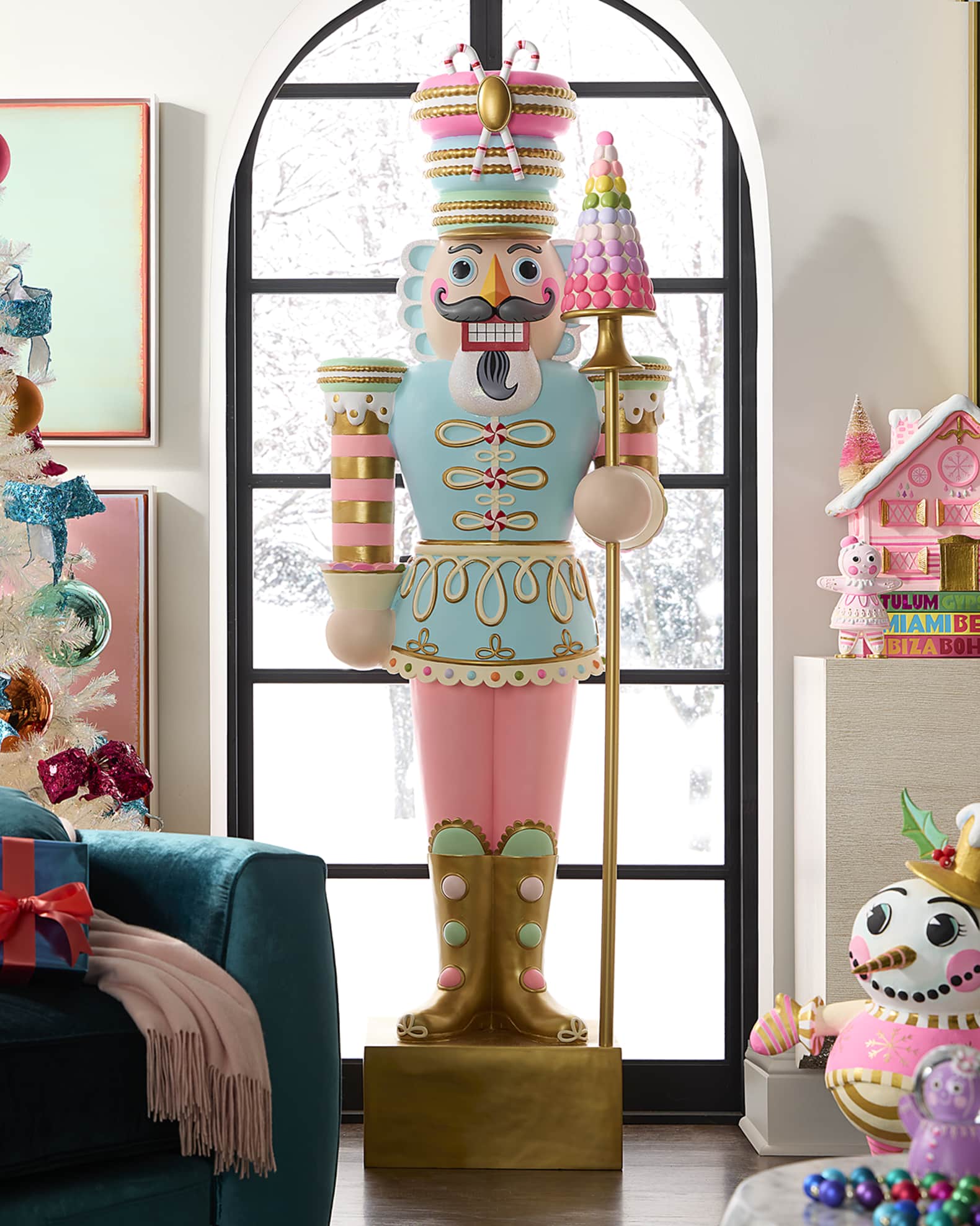 Glitterville Major Macaron 78" Life-Size Christmas Display | Neiman Marcus