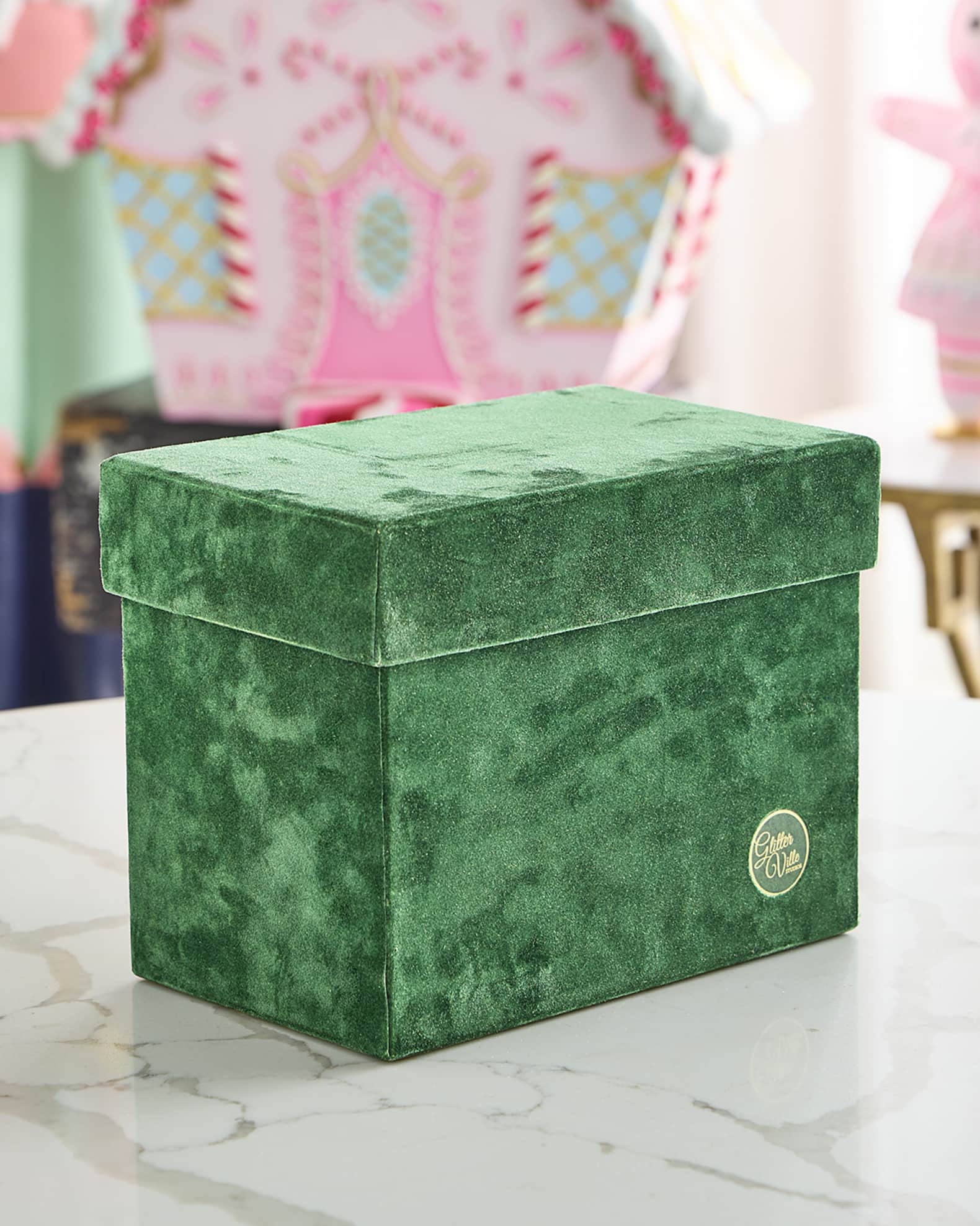 Glitterville Patisserie Green Flocked Gift Bags, Set of 10 | Neiman Marcus