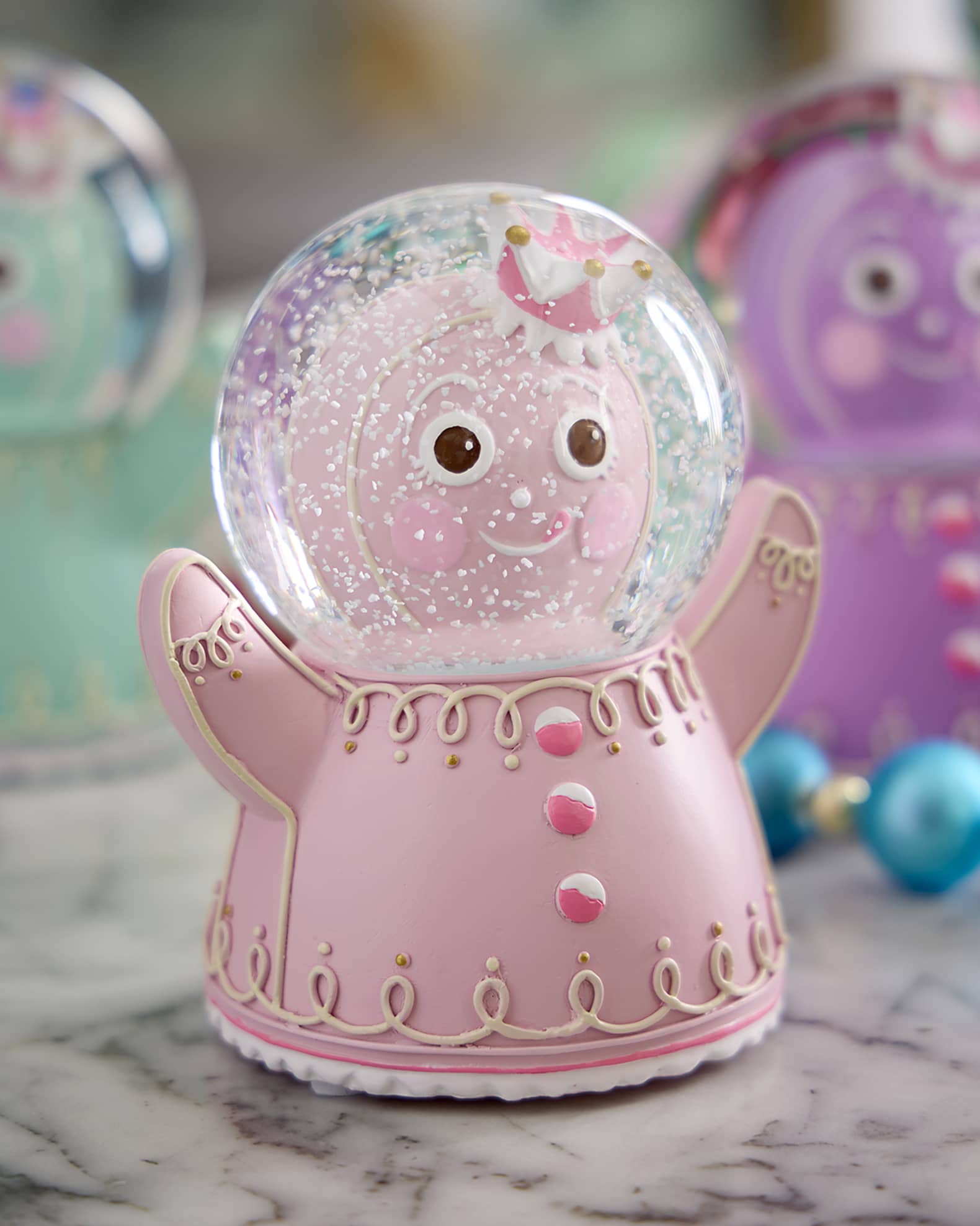 Glitterville Ginger Dough Waterdome, Light Pink | Neiman Marcus
