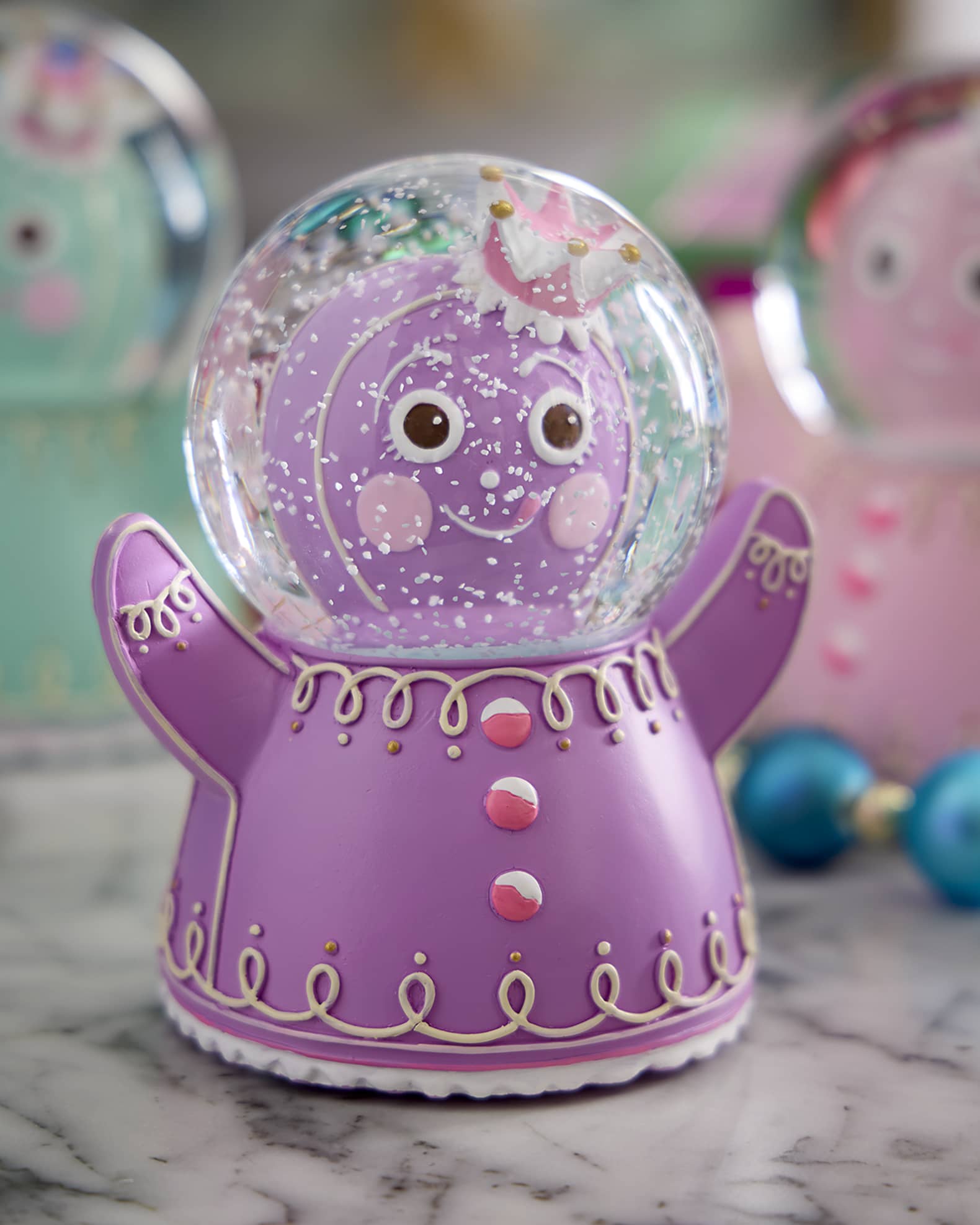 Glitterville Ginger Dough Waterdome, Dark Pink | Neiman Marcus