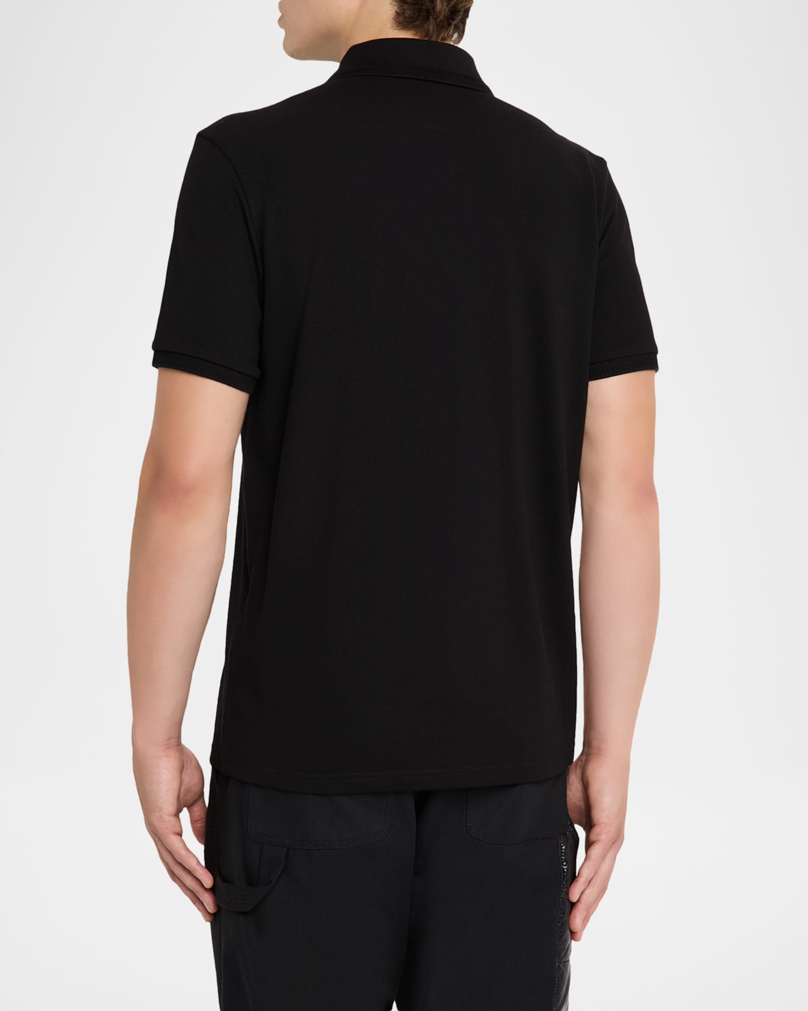 Moncler Men's Chest-Logo Pique Polo Shirt | Neiman Marcus