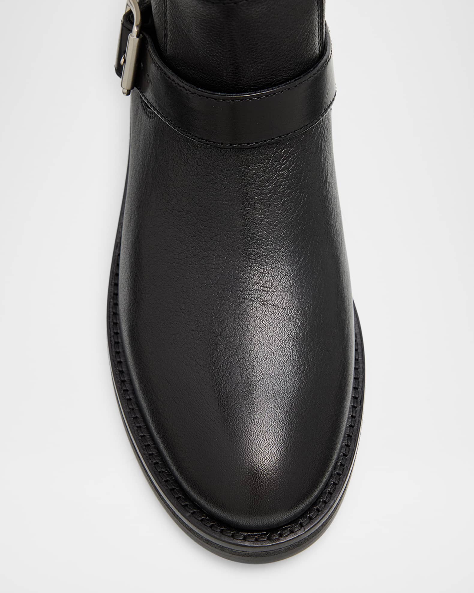SIMKHAI Noah Leather Buckle Knee-High Boots | Neiman Marcus