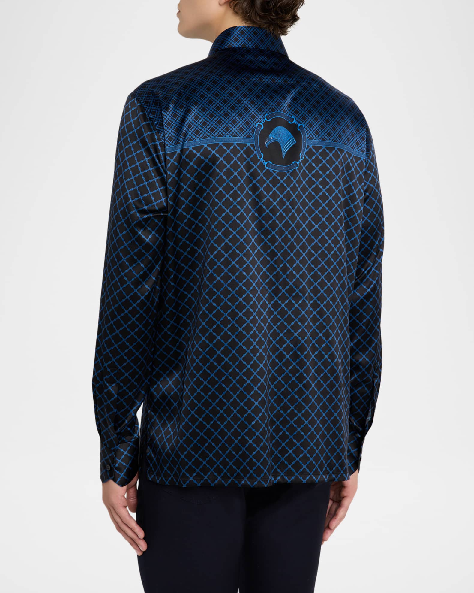 Stefano Ricci Men's Multi-Geometric Silk-Elastane Sport Shirt | Neiman ...