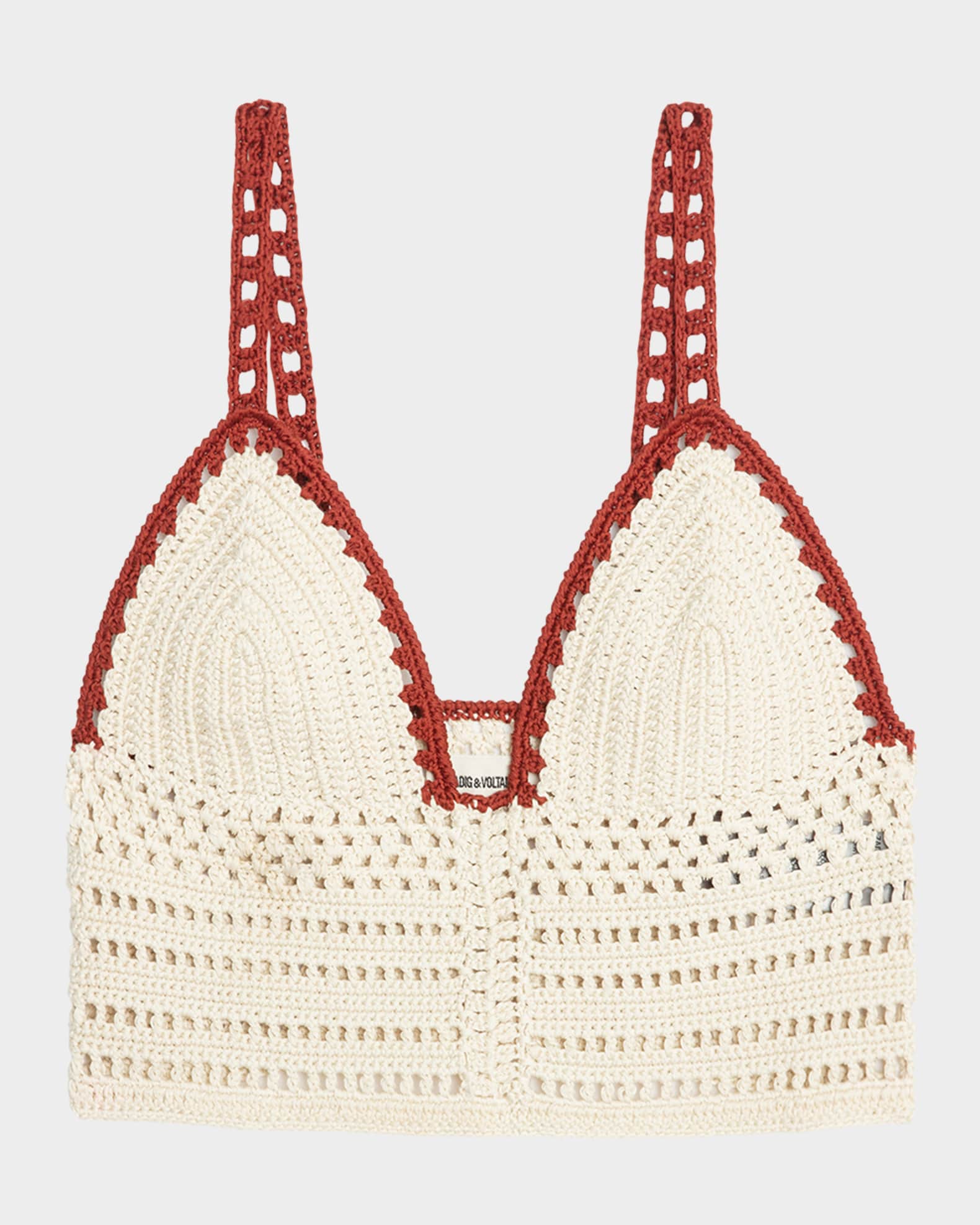 Zadig & Voltaire Taly Crochet-Knit Crop Top | Neiman Marcus