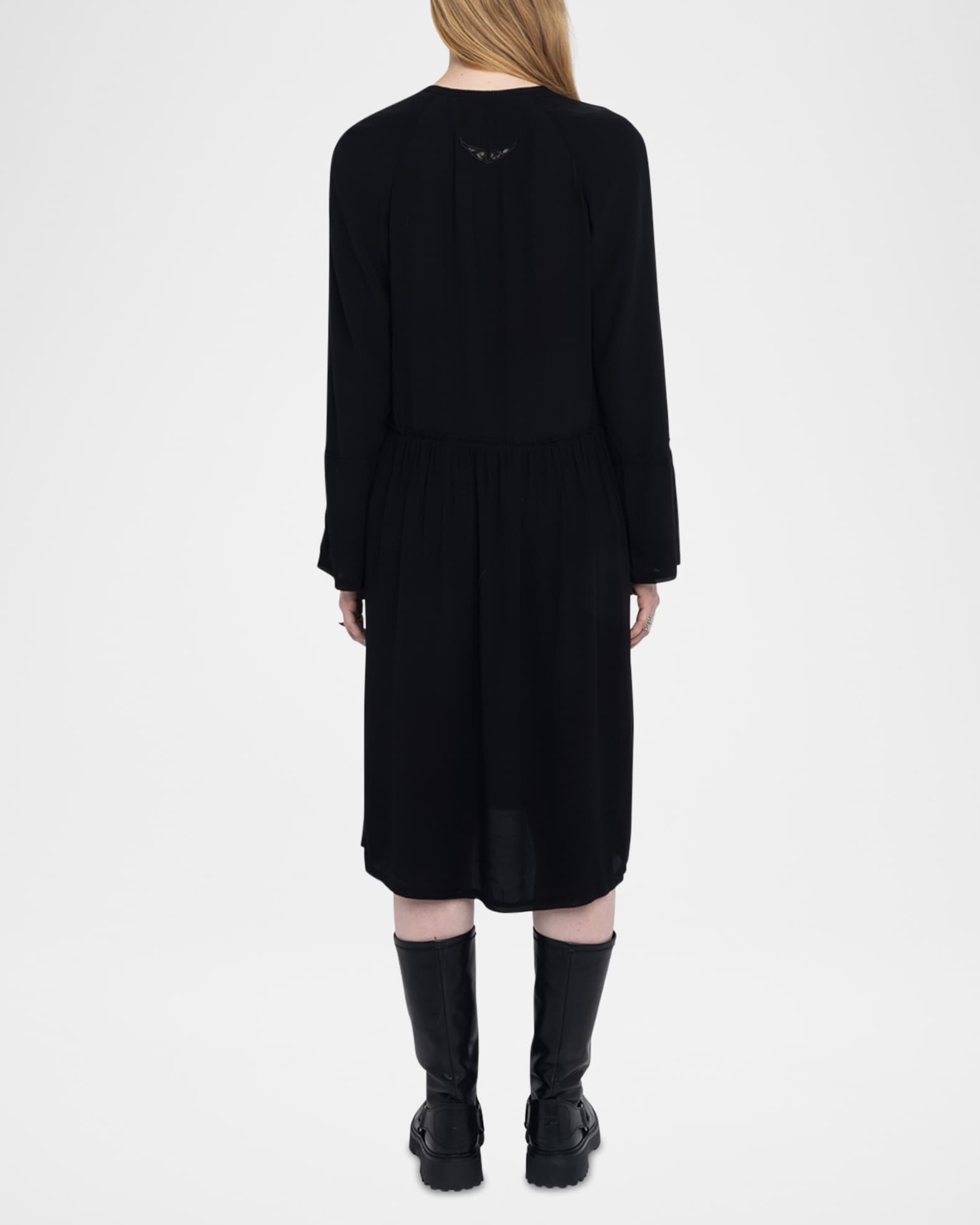 Zadig & Voltaire Rinas Lace-Up Midi Dress | Neiman Marcus