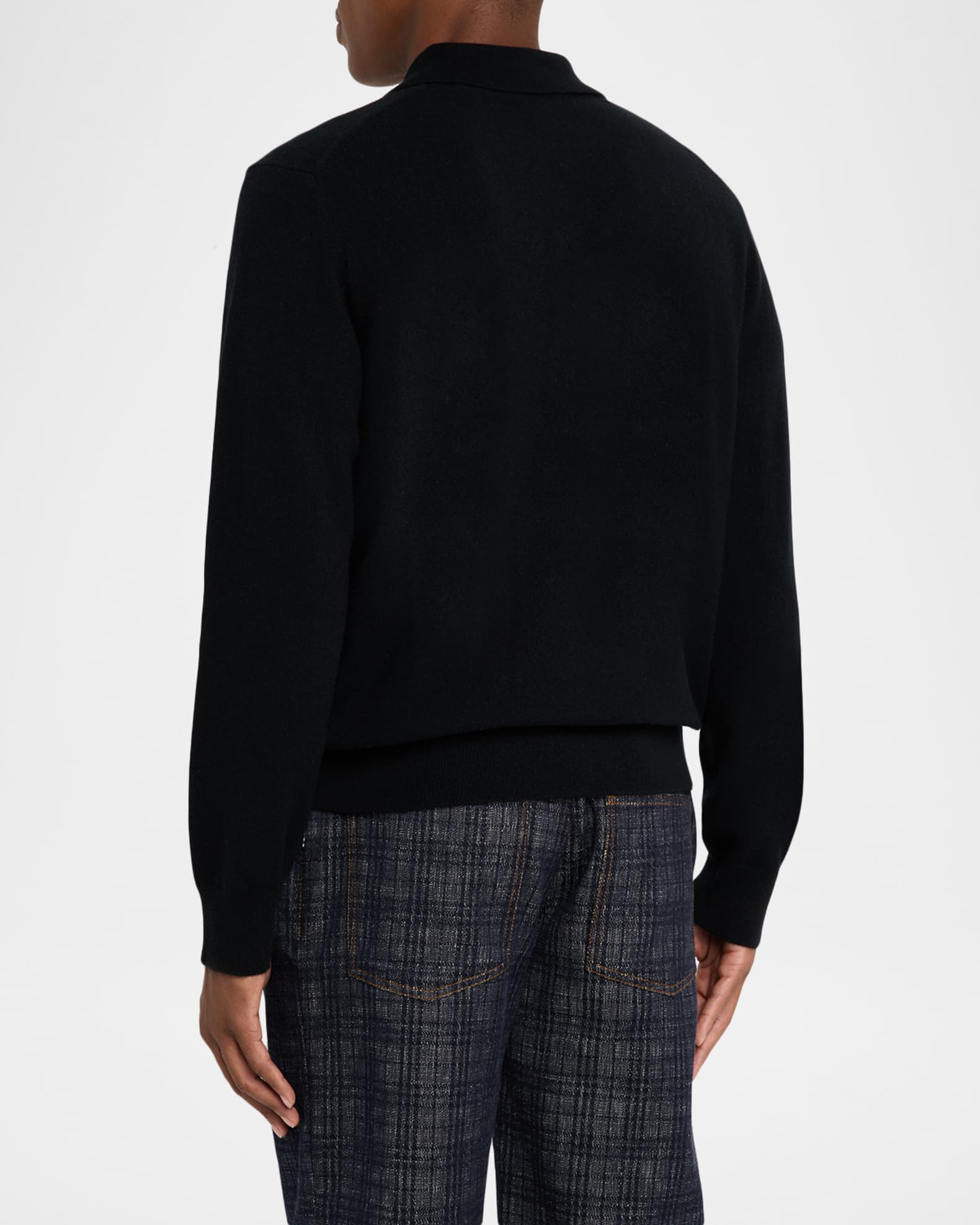 Burberry Men's Embroidered EKD Knit Polo Shirt | Neiman Marcus