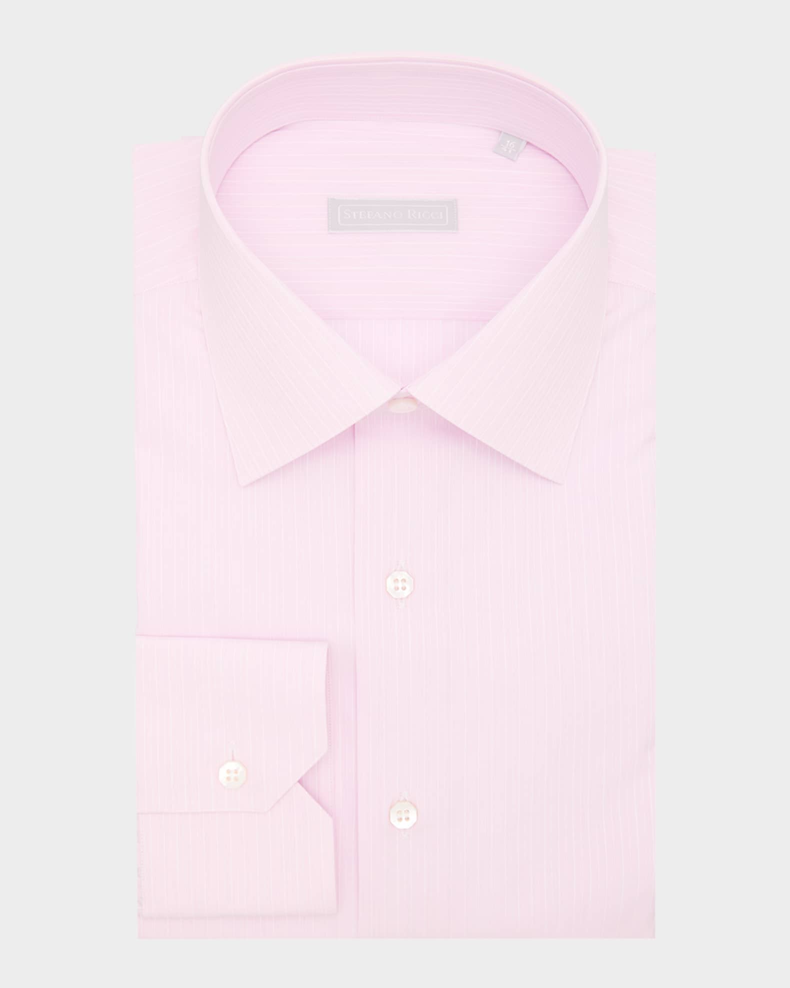 Stefano Ricci Men's Cotton Multi-Stripe Point Collar Dress Shirt ...