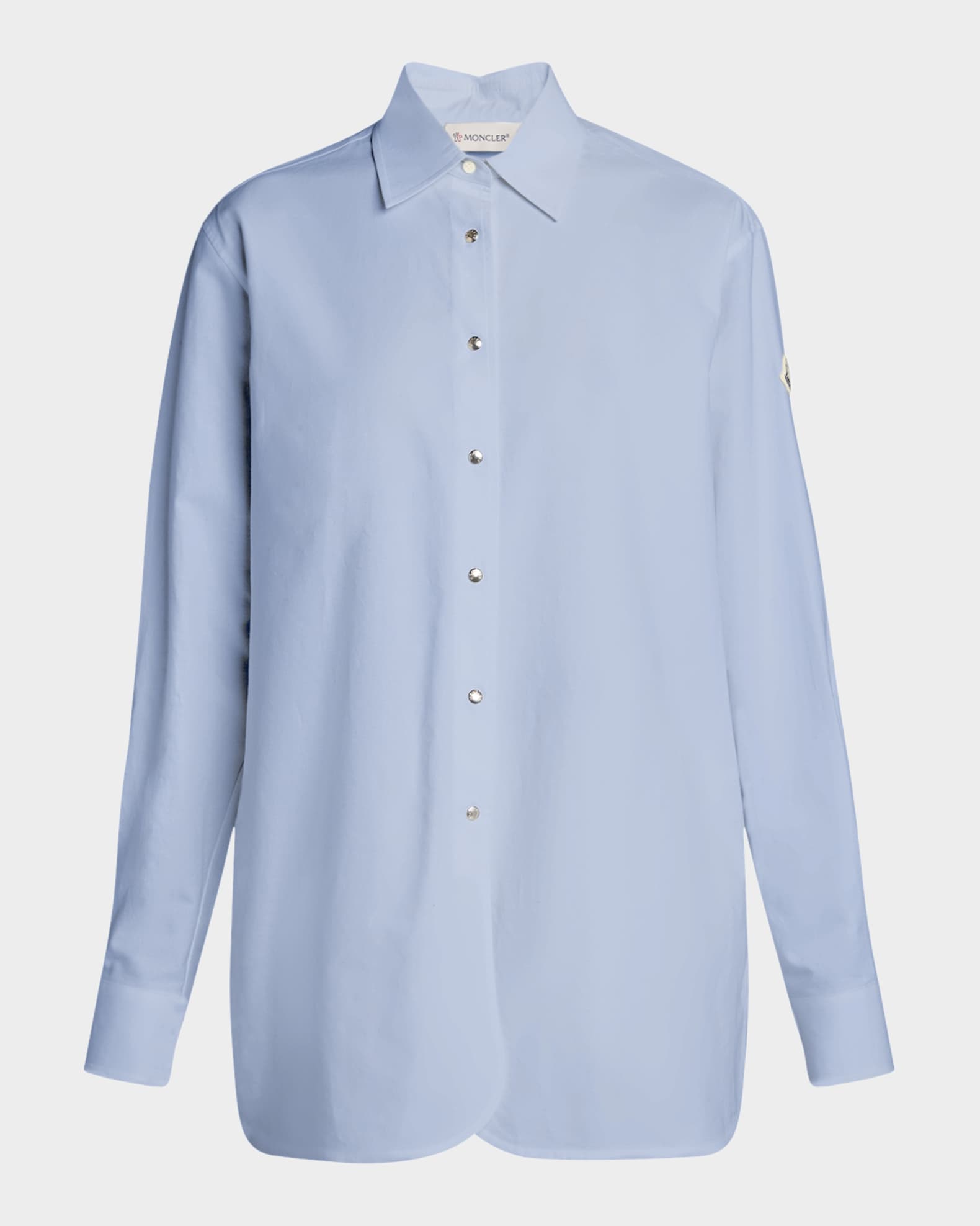Moncler Long-Sleeve Cotton Shirt | Neiman Marcus Moncler Long-Sleeve Cotton Shirt | Neiman Marcus