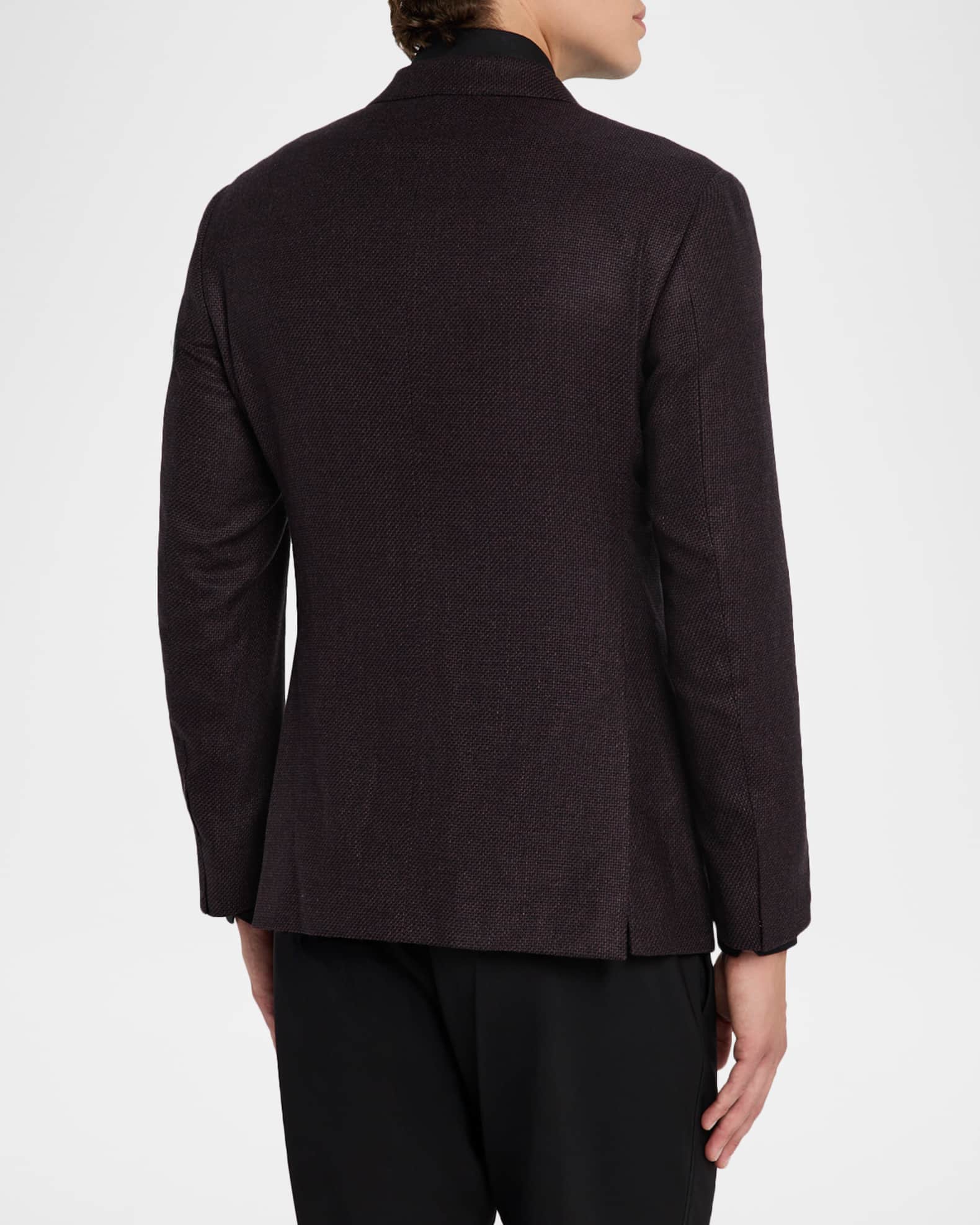 Giorgio Armani Men's Micro Grid Textured Blend Sport Coat | Neiman Marcus