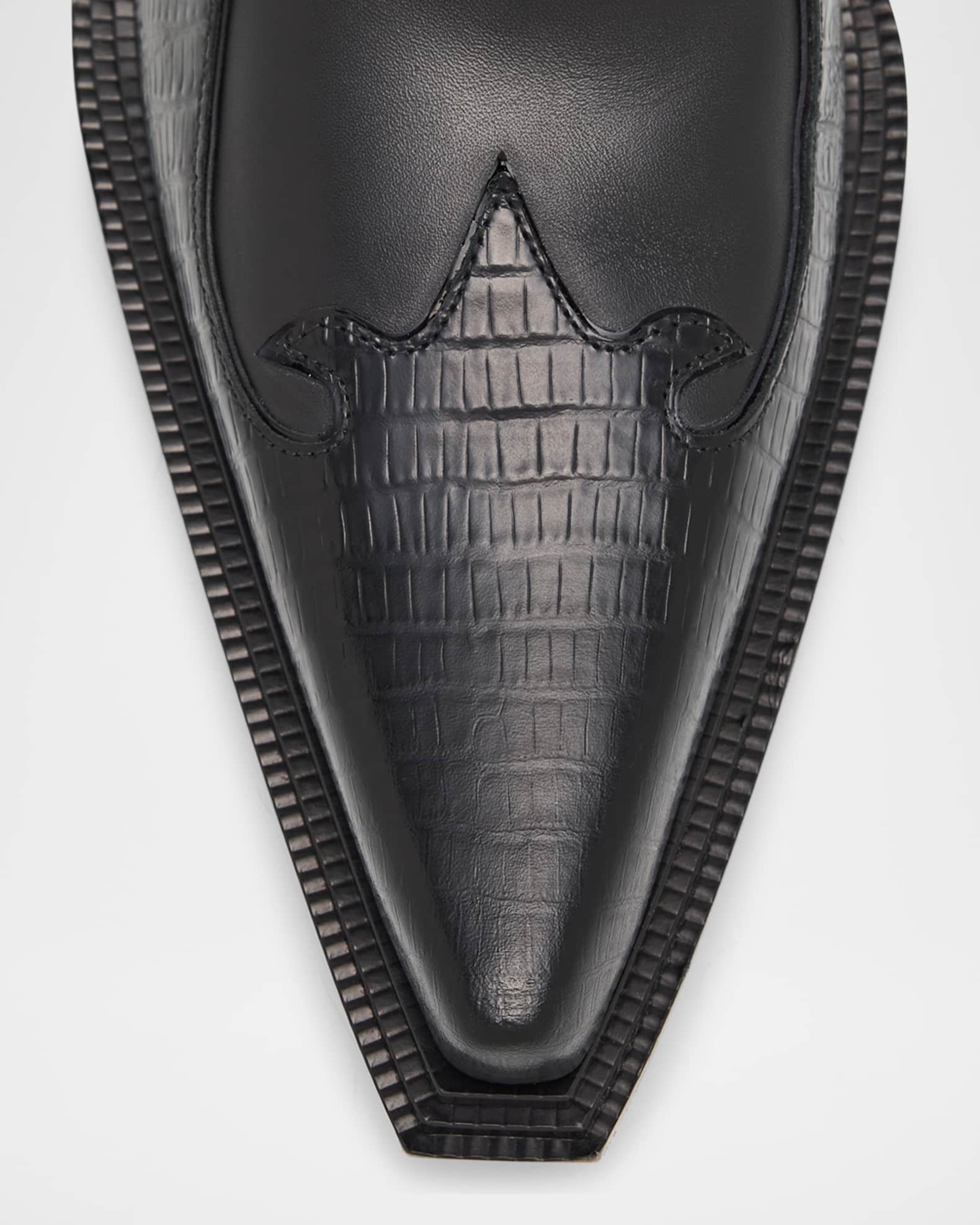 Christian Louboutin Men's Becca Uomo Leather Spike-Heel Western Boots ...